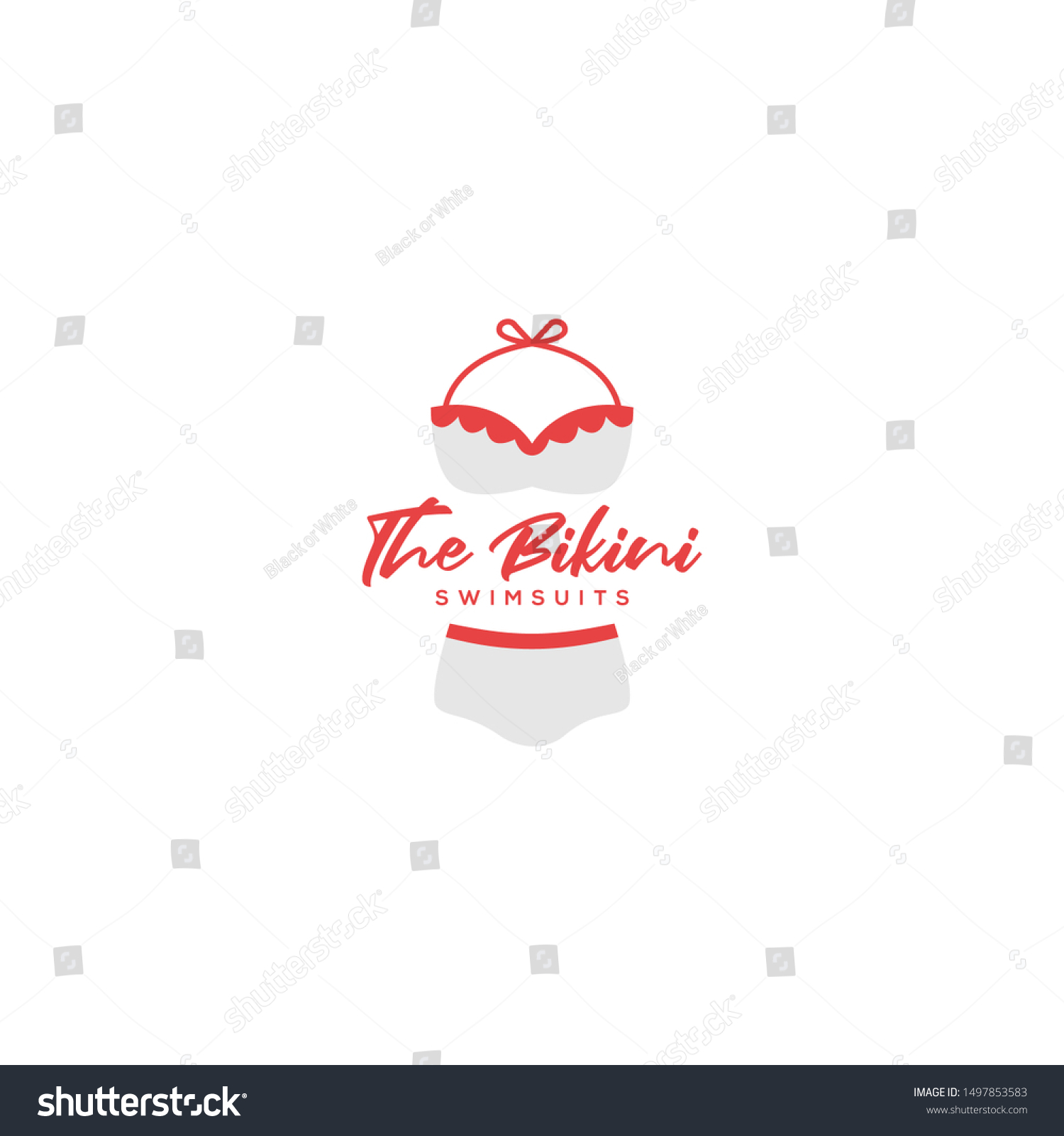 Bikini Wear Logo Design Vector Stock Vector (Royalty Free) 1497853583
