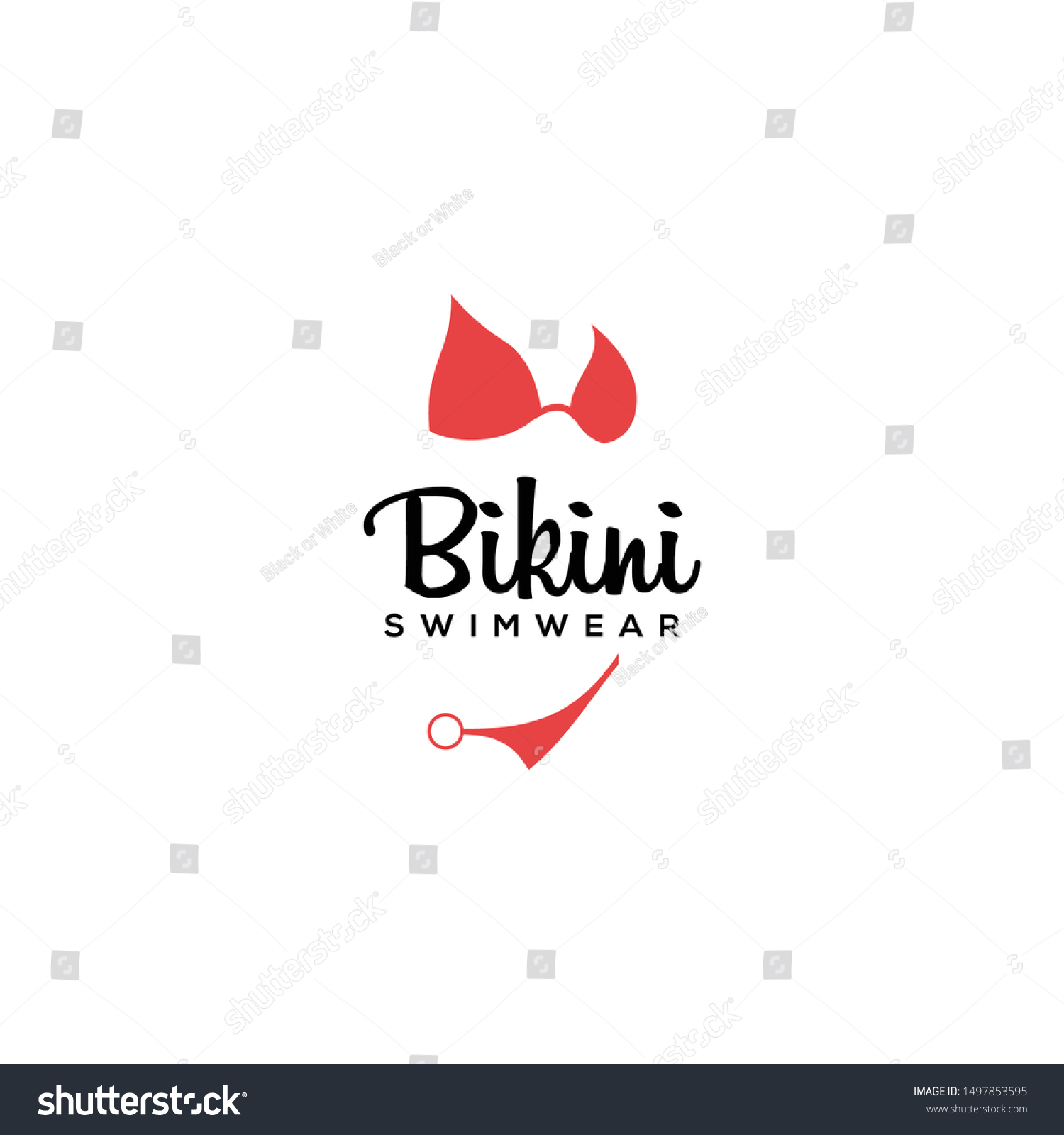 Bikini Wear Logo Design Vector Stock Vector (Royalty Free) 1497853595