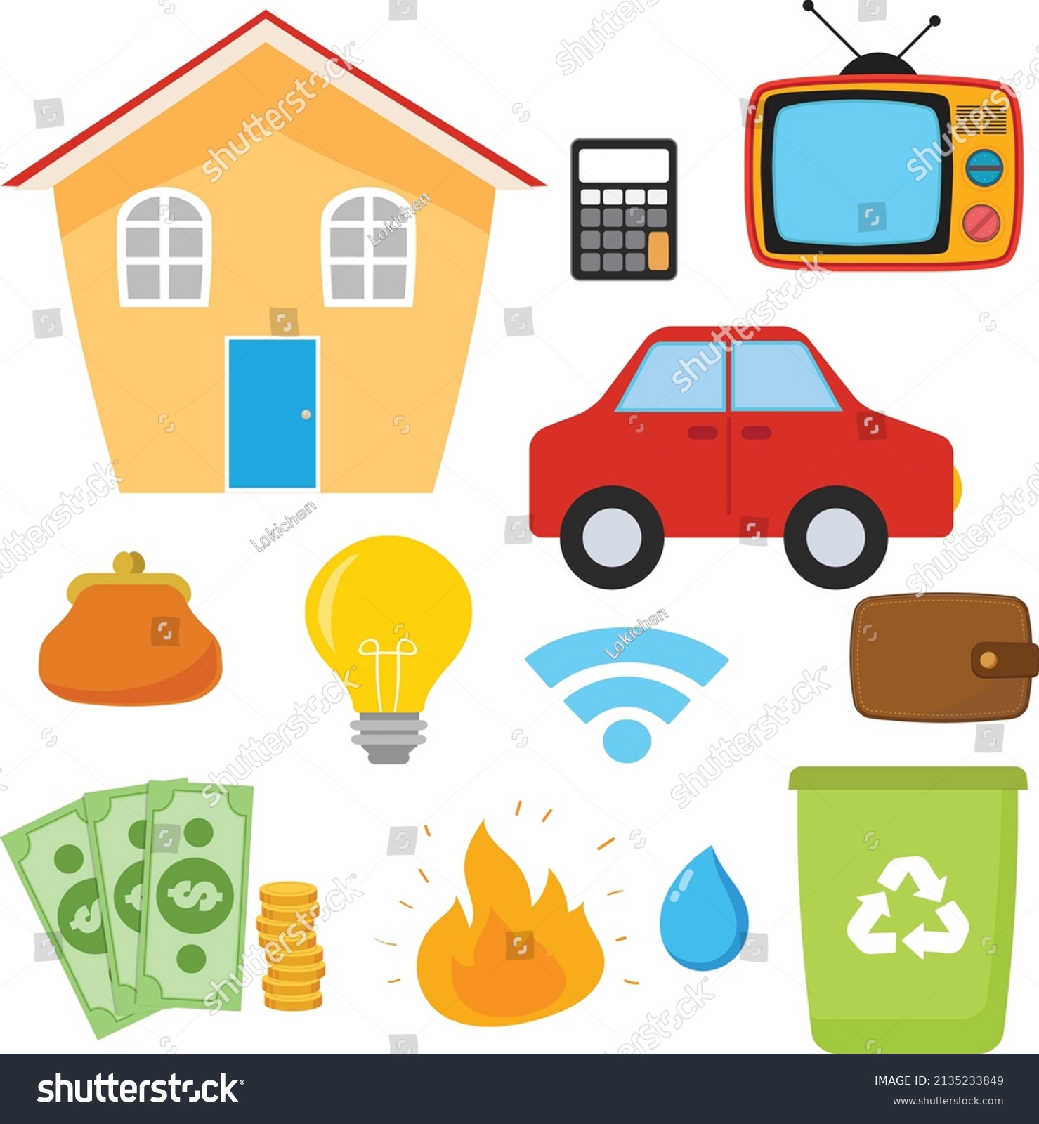 Bill Due Clipart Cute Vector Stock Vector (Royalty Free) 2135233849 ...