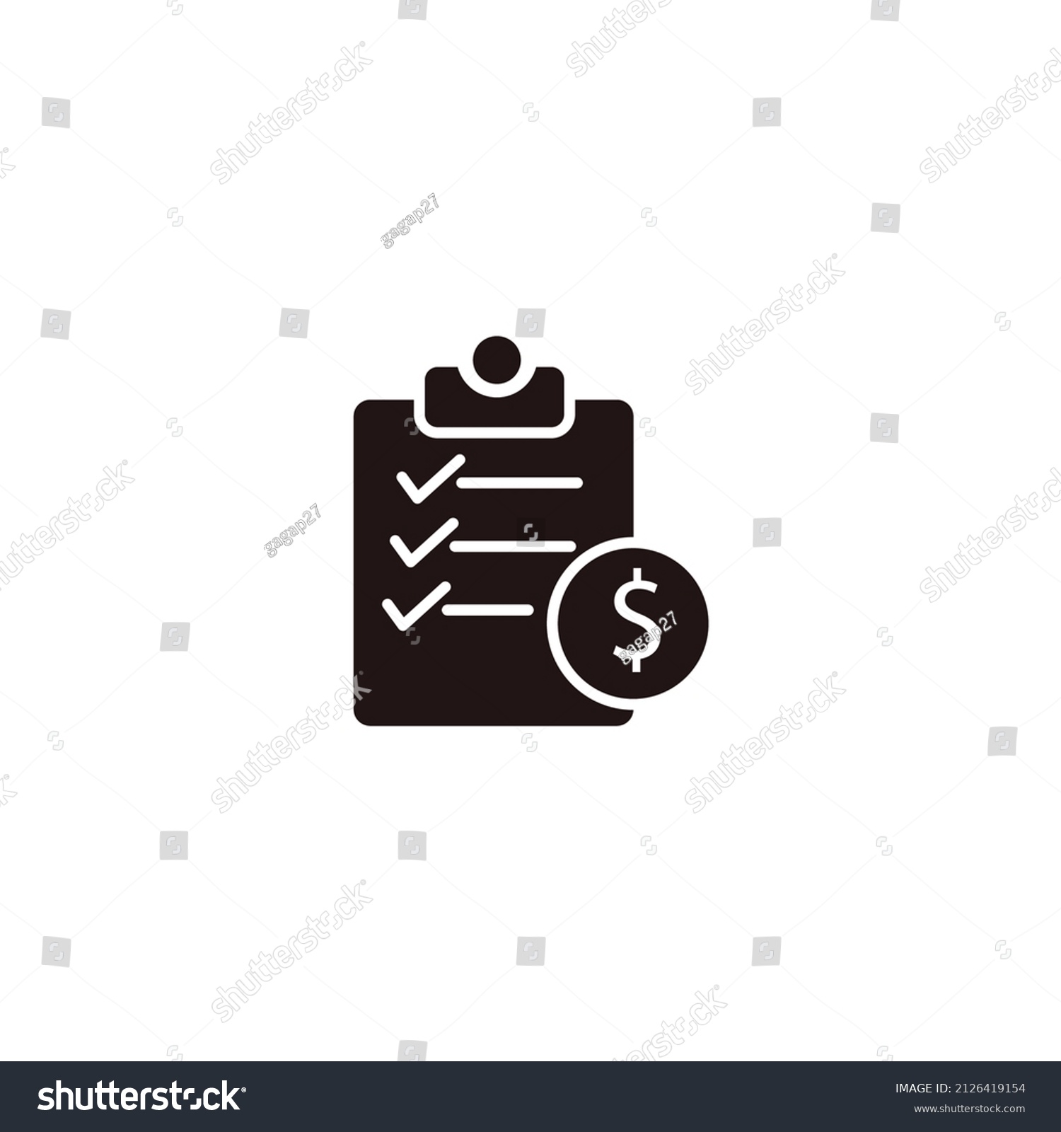 Bill Icons Symbol Vector Elements Infographic Stock Vector (Royalty ...