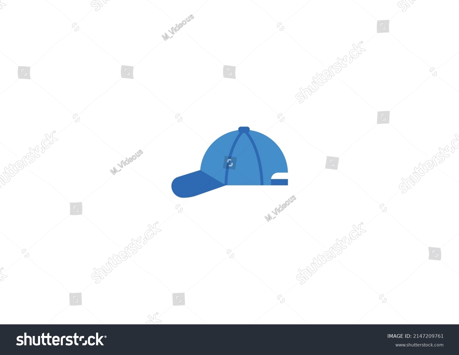 Billed Cap Vector Isolated Emoticon Baseball Stock Vector (Royalty Free ...