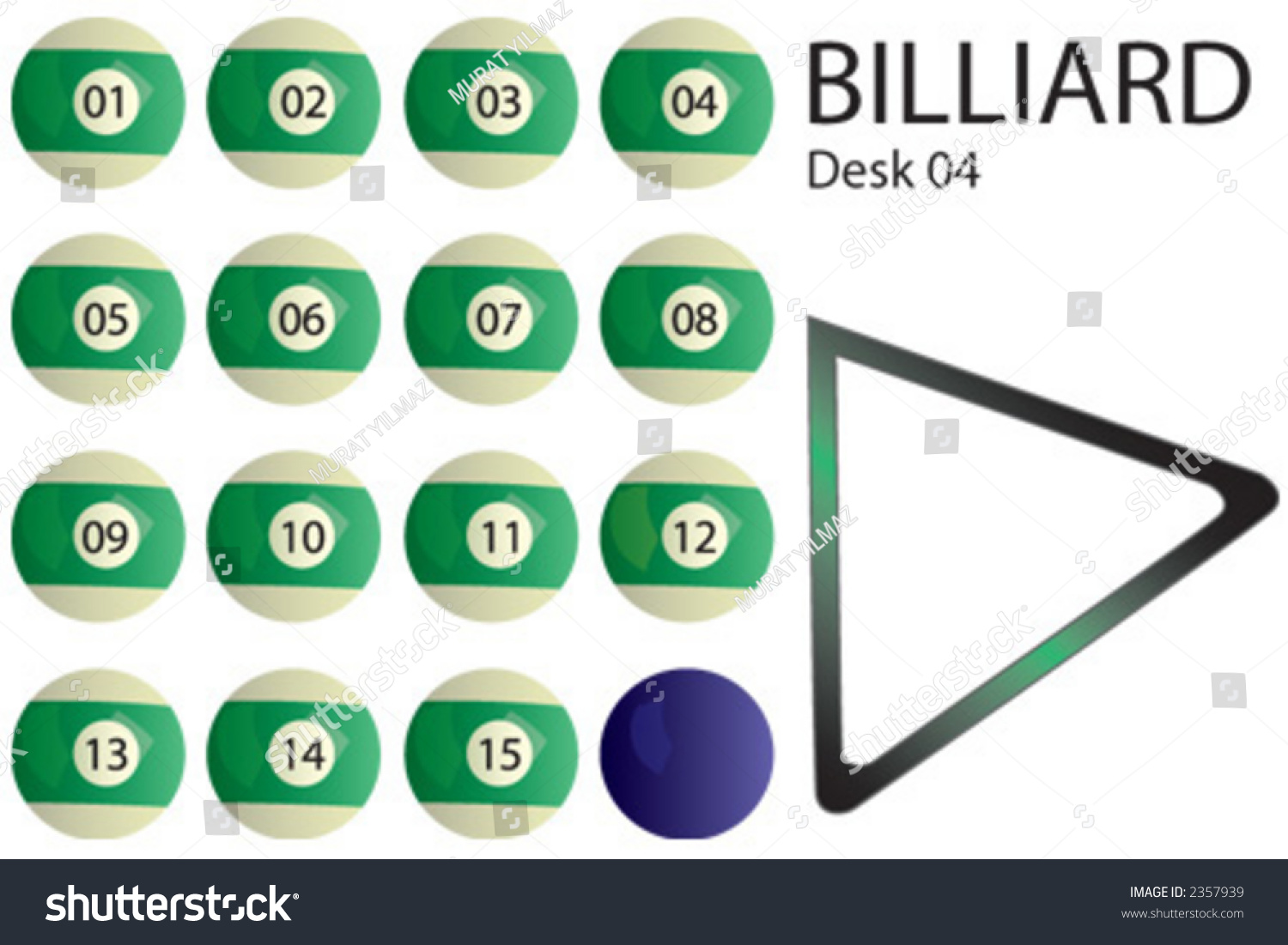Billiard Ball Numbers Vector Stock Vector (Royalty Free) 2357939 ...