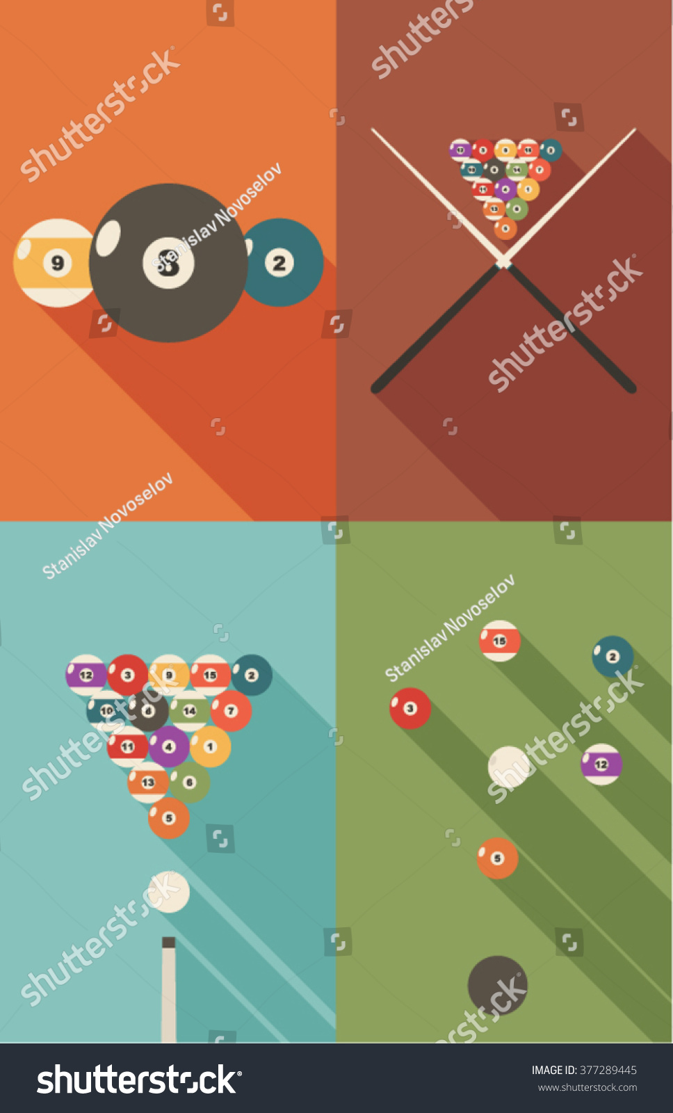 Billiards Pool Snooker Poster: เวกเตอร์สต็อก (ปลอดค่าลิขสิทธิ์ ...