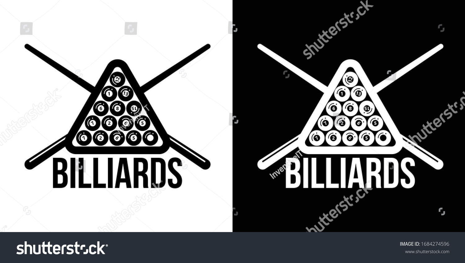 Billiards Snooker Printable Vector Illustration 库存矢量图（免版税）1684274596 ...