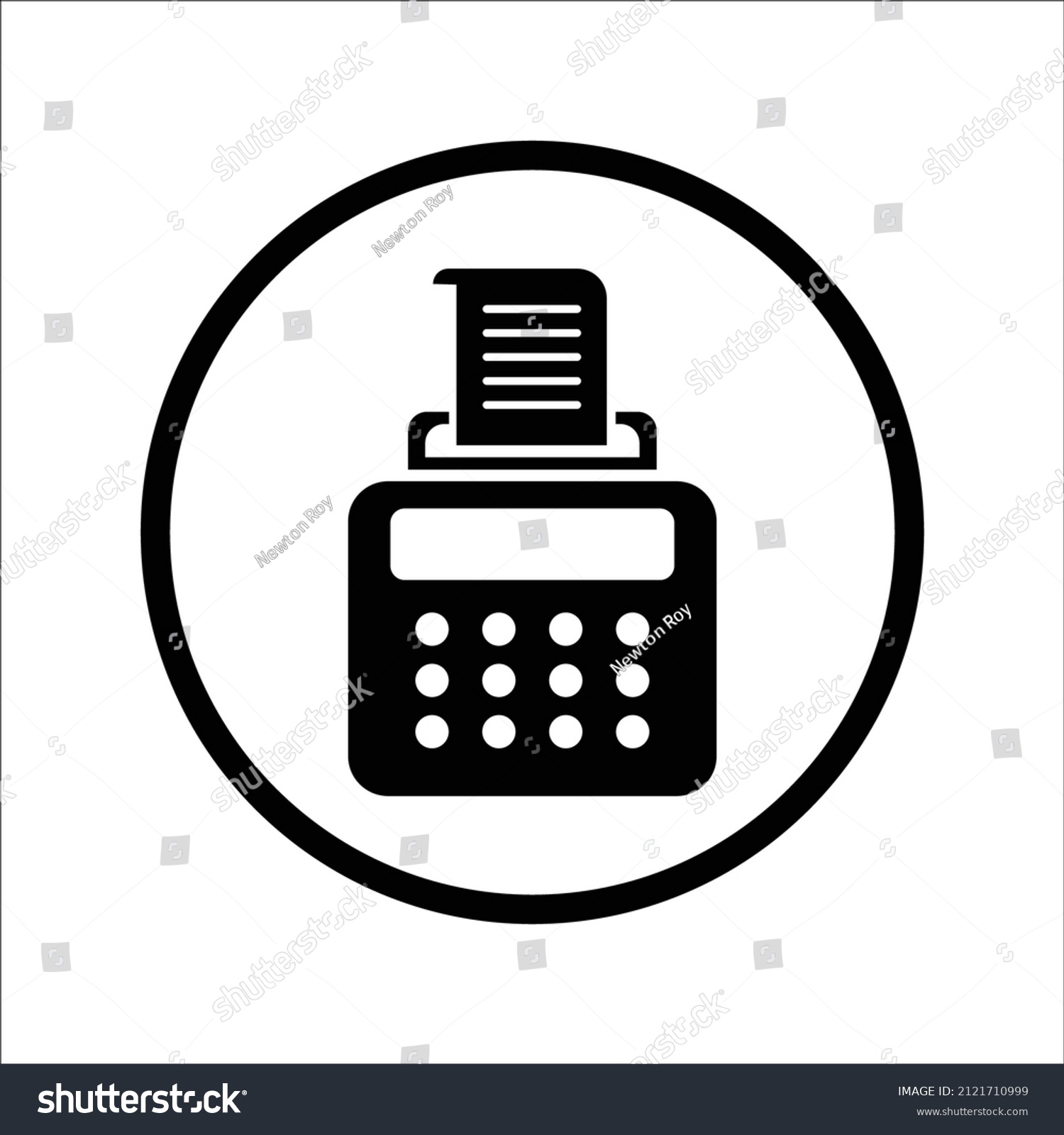 Billing Machine Bill Invoice Icon Black Stock Vector (Royalty Free ...