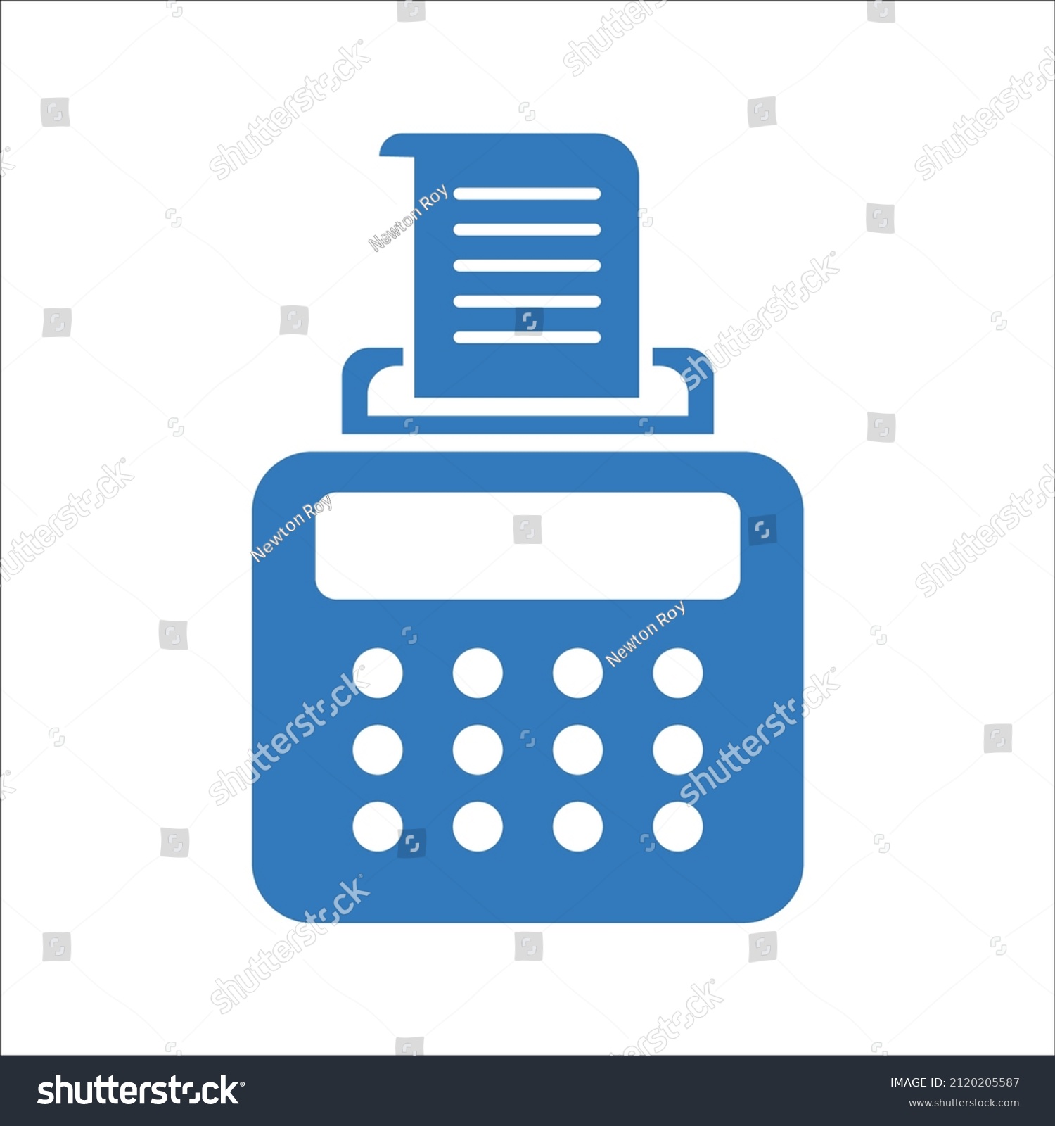 Billing Machine Bill Invoice Icon Vector Stock Vector (Royalty Free ...