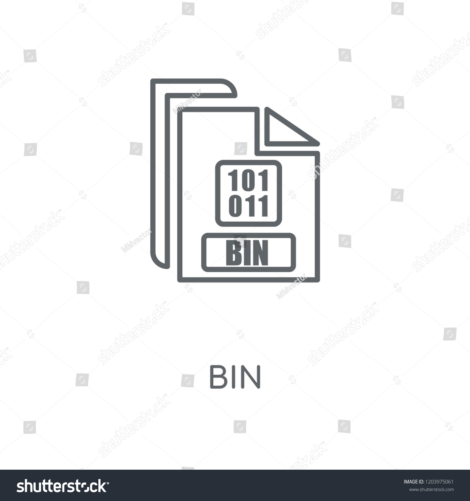 Bin Linear Icon Bin Concept Stroke Stock Vector (Royalty Free ... Bin Linear Icon Bin Concept Stroke Stock Vector (Royalty Free ...