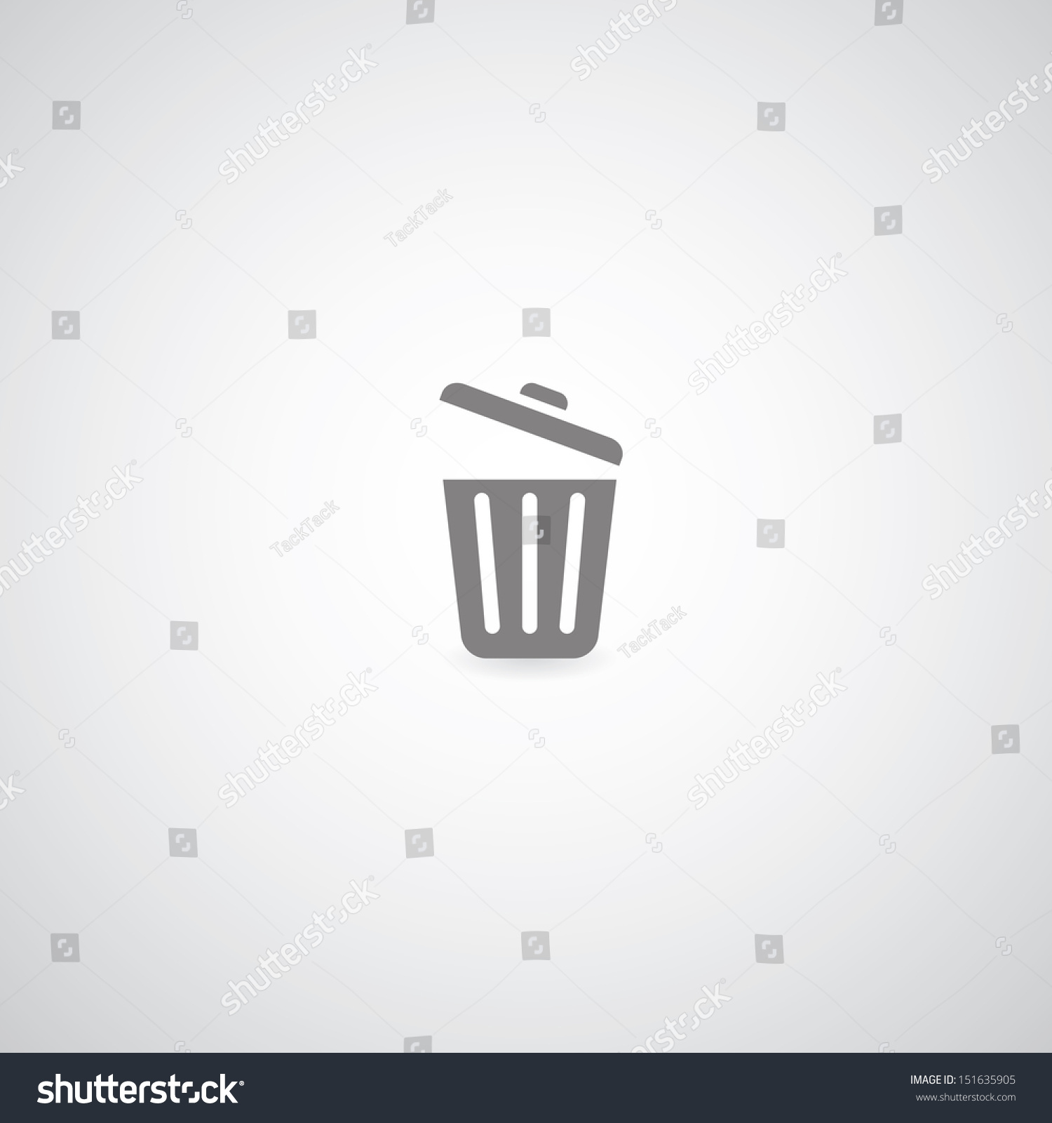 Bin Symbol On Gray Background Stock Vector (Royalty Free) 151635905