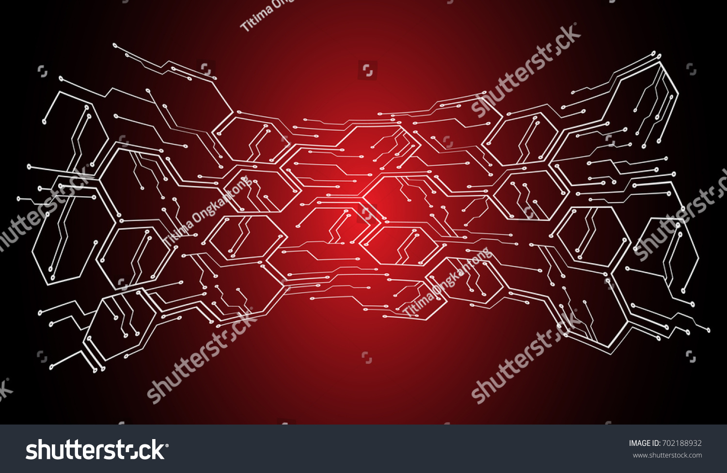 Binary Circuit Future Technology Red Cyber Stock Vector (Royalty Free ...
