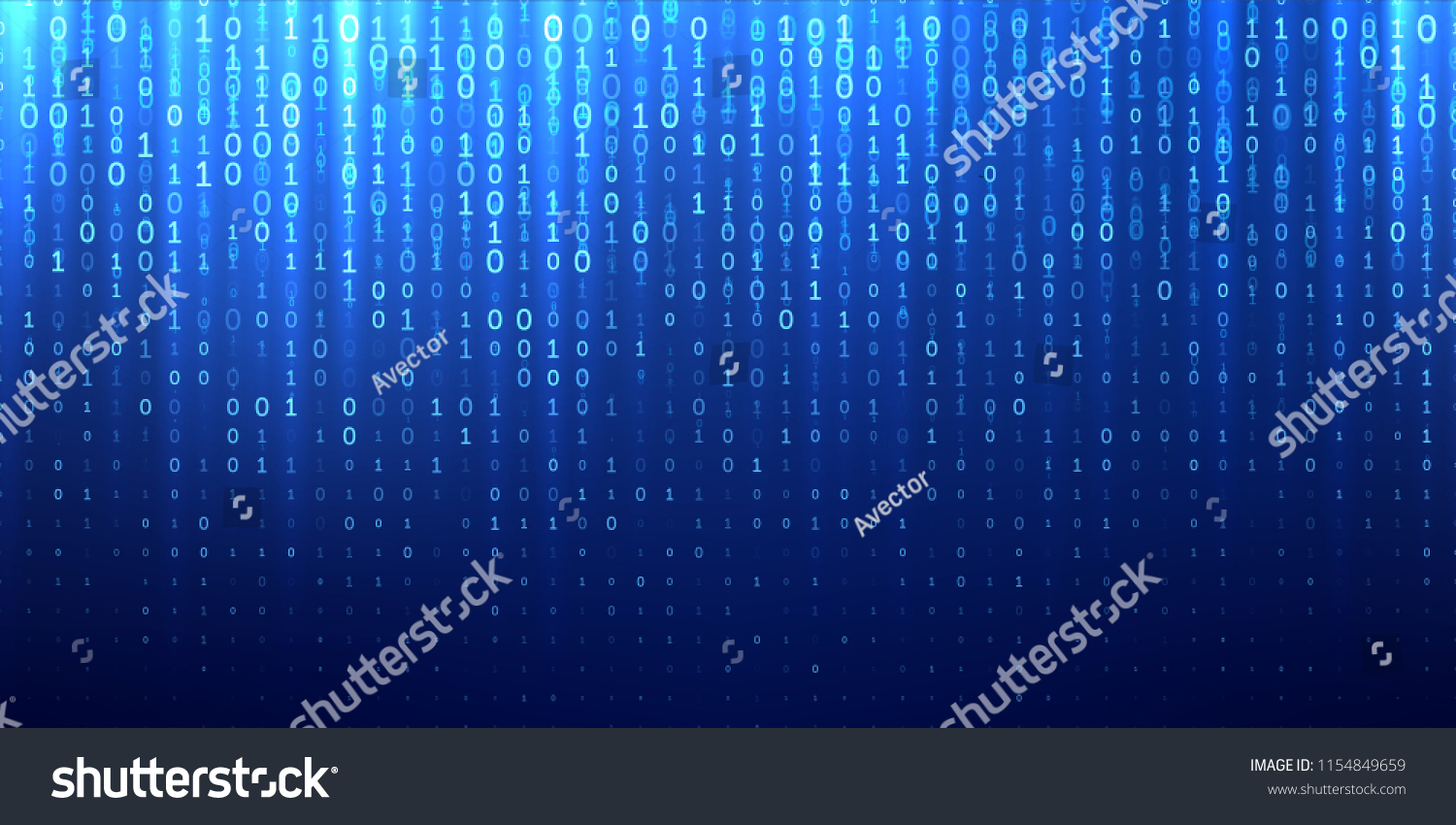 Binary Code Blue Abstract Background Vector Stock Vector (Royalty Free ...