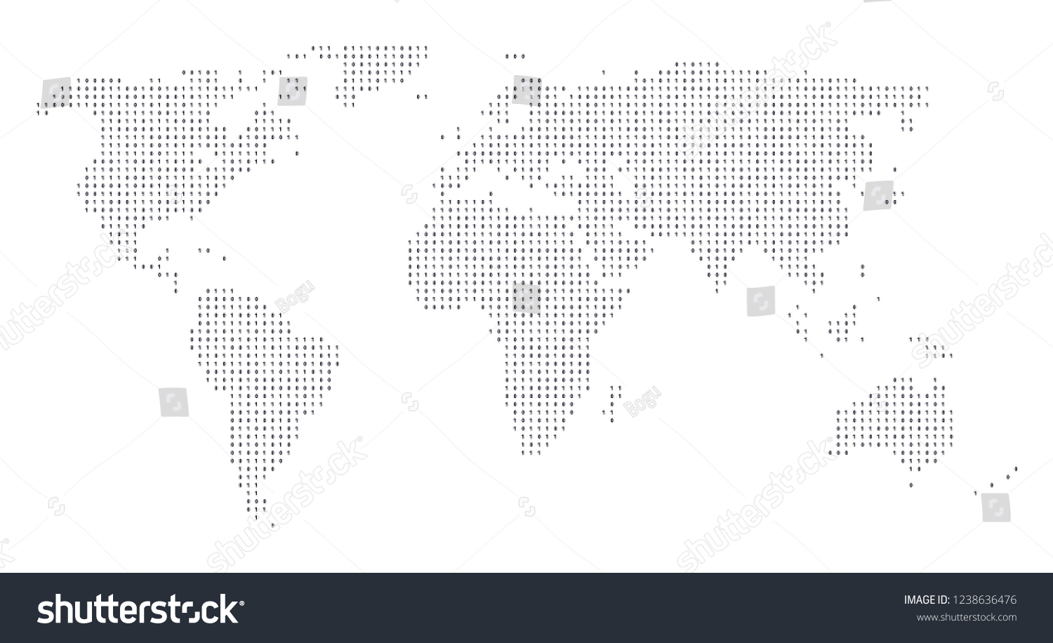 Binary Code World Map Made Ones Stock Vector (Royalty Free) 1238636476 Binary Code World Map Made Ones Stock Vector (Royalty Free) 1238636476