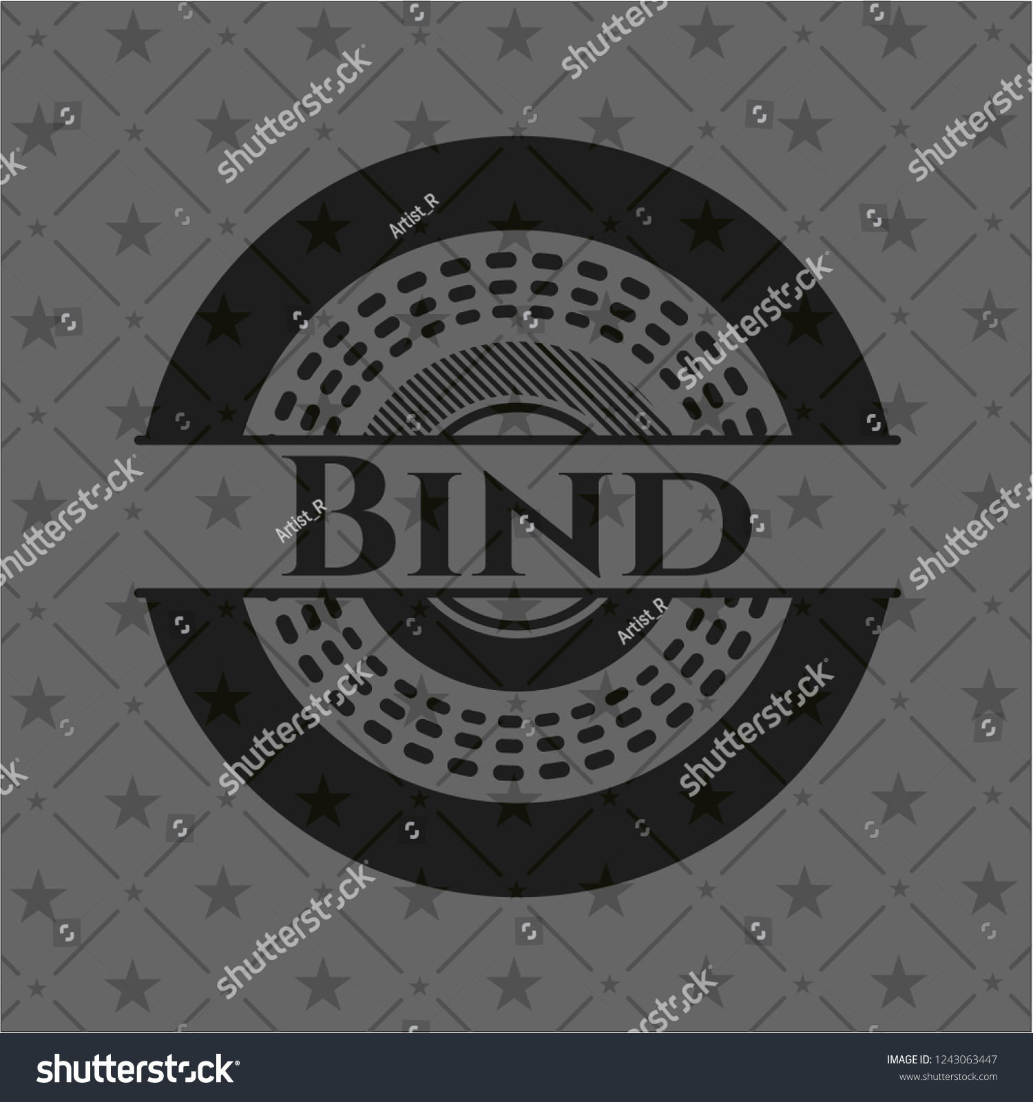 Bind Dark Emblem Retro Stock Vector (Royalty Free) 1243063447 ...