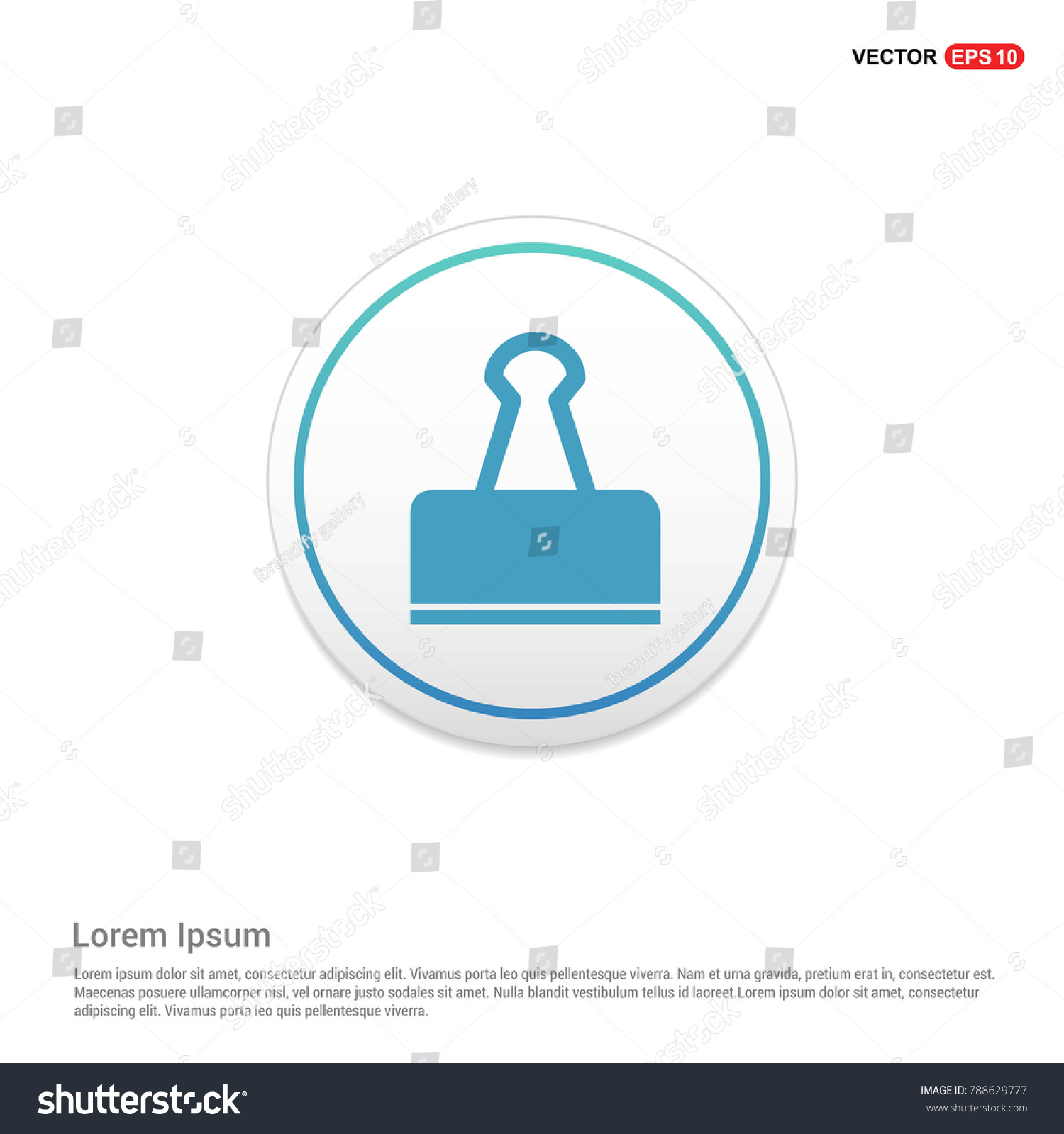 Binder Clip Icon Background Icon Template Stock Vector (Royalty Free ...