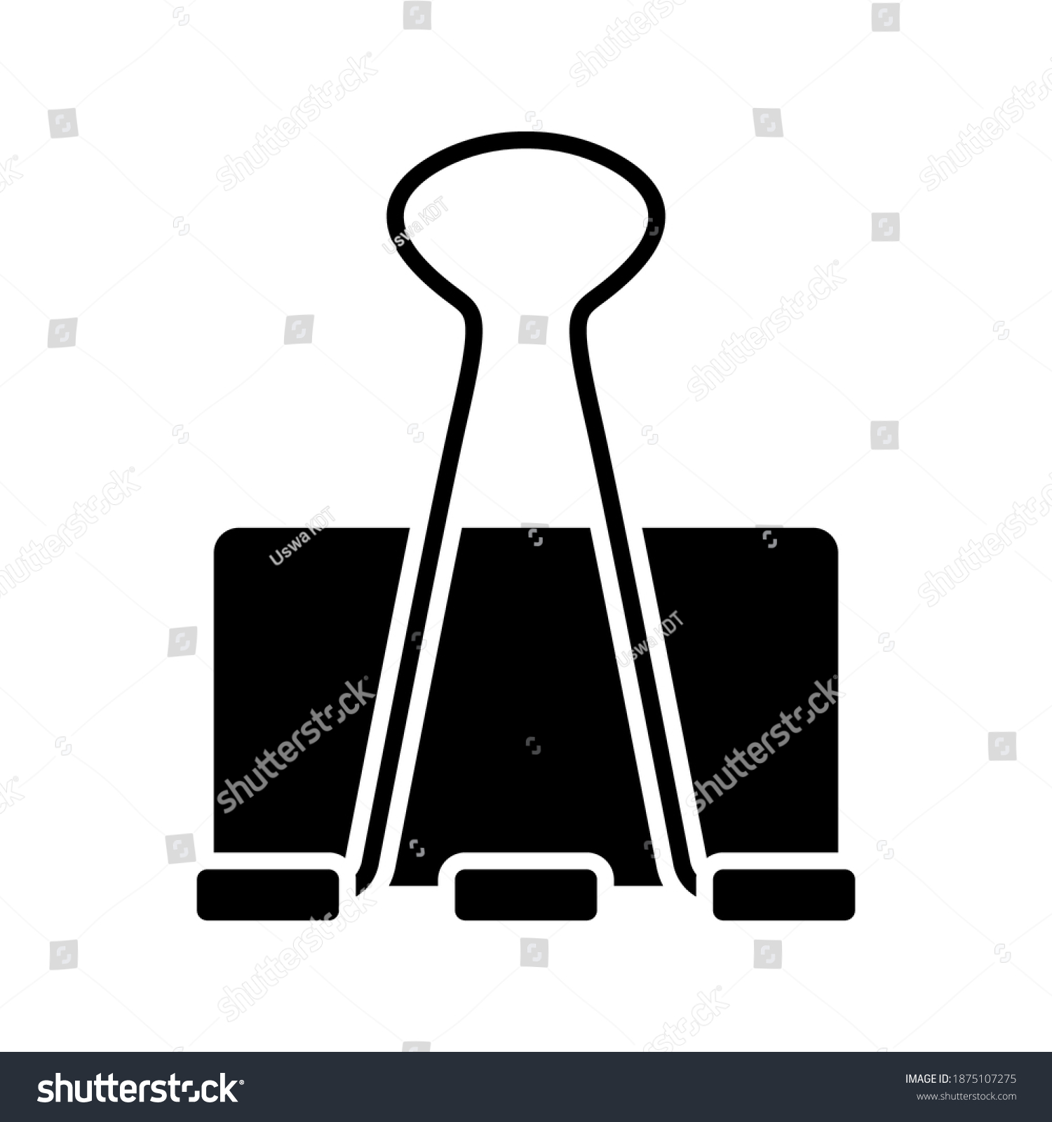 Binder Clip Icon Vector Illustration Stock Vector (Royalty Free ...