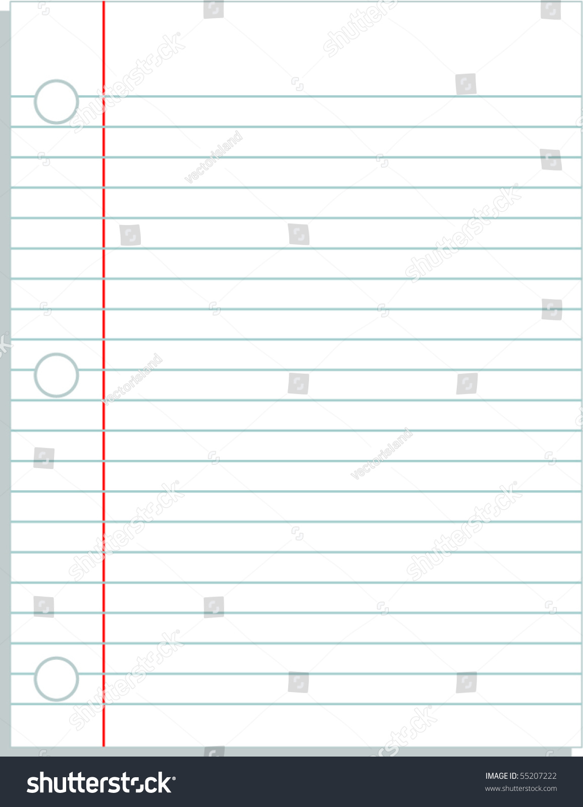 Binder Perforated Paper Blank Template: เวกเตอร์สต็อก (ปลอดค่าลิขสิทธิ์ ...