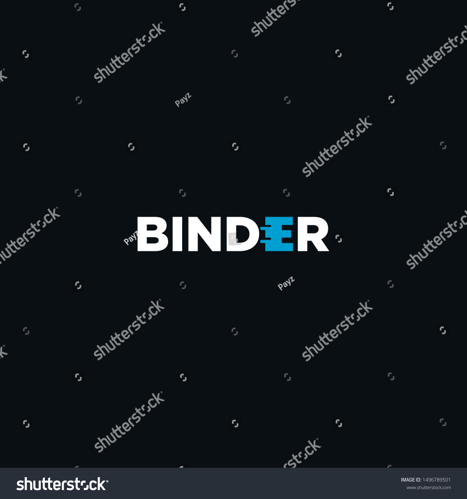 Binder Typography Logo Black White : image vectorielle de stock (libre ...
