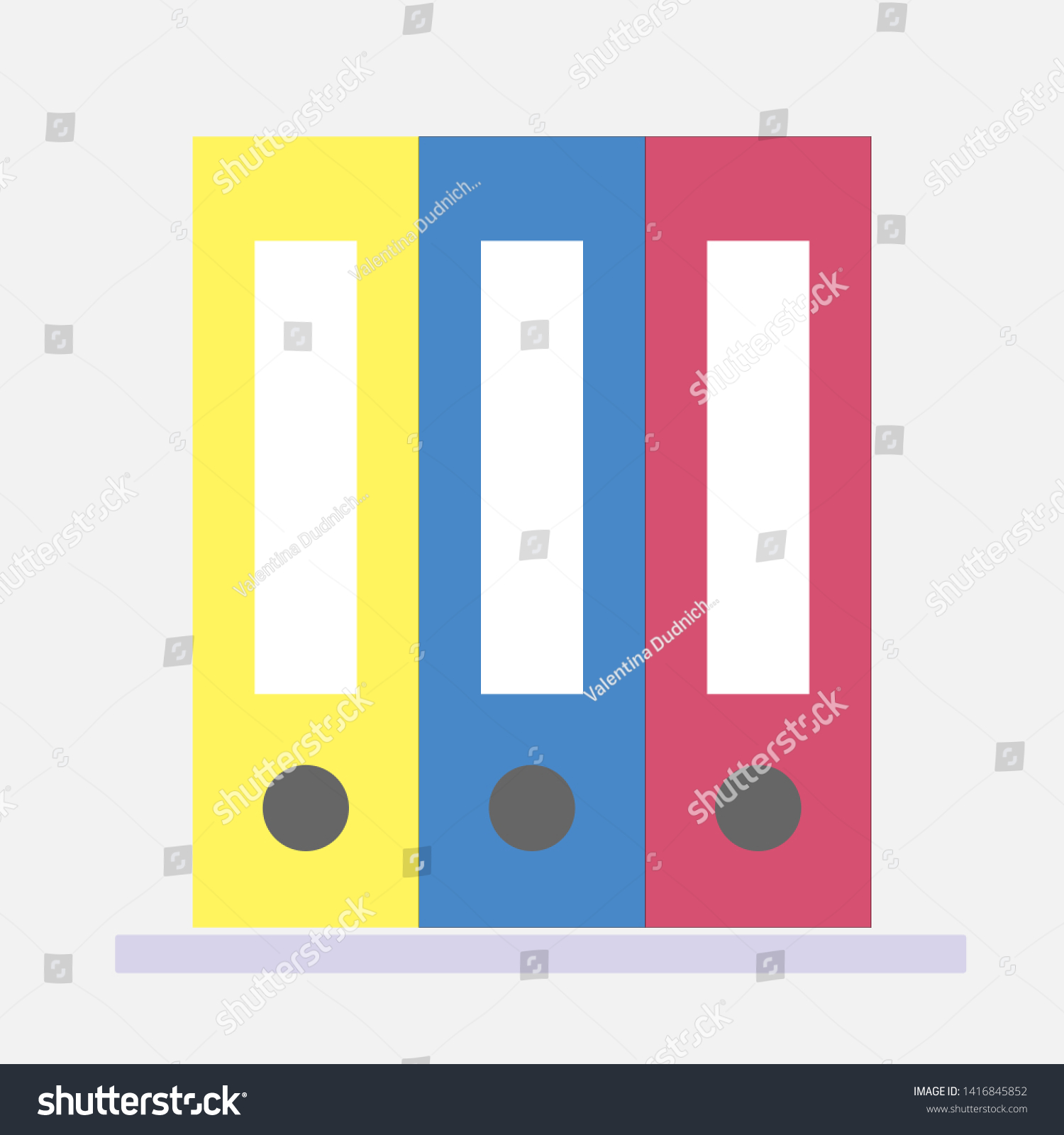 Binders Vector Icon Sign Symbol Stock Vector (Royalty Free) 1416845852 ...