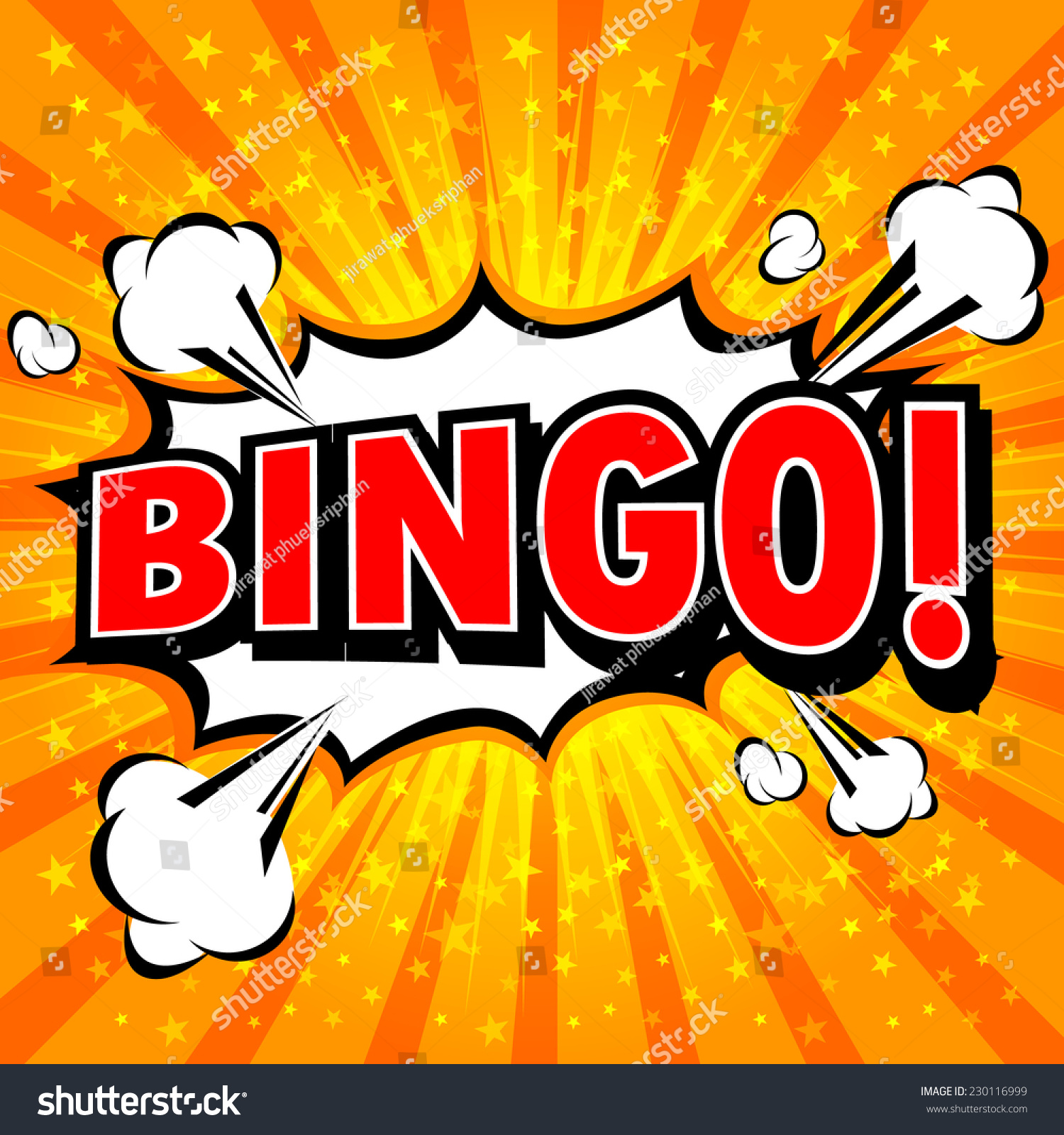 Bingo! Comic Speech Bubble, Cartoon Stock Vector Illustration 230116999 ...