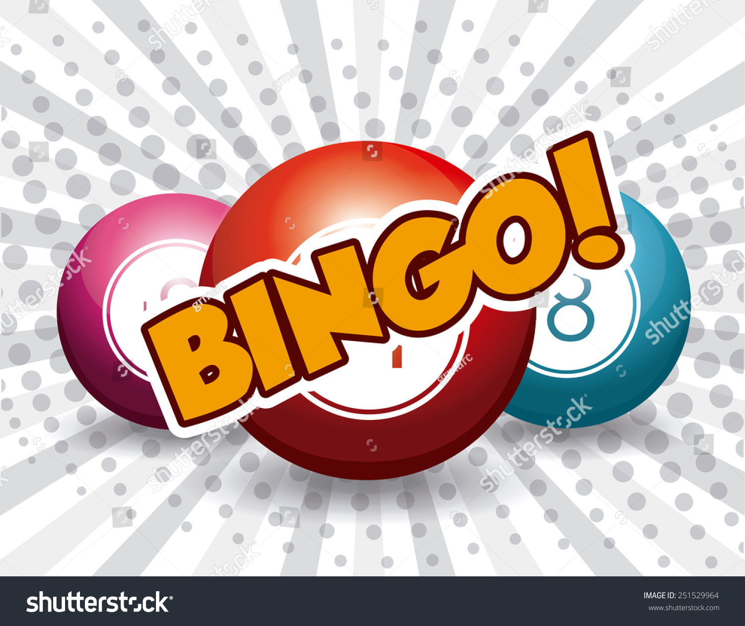 Bingo Design Over White Background Vector Stock Vector 251529964 ...