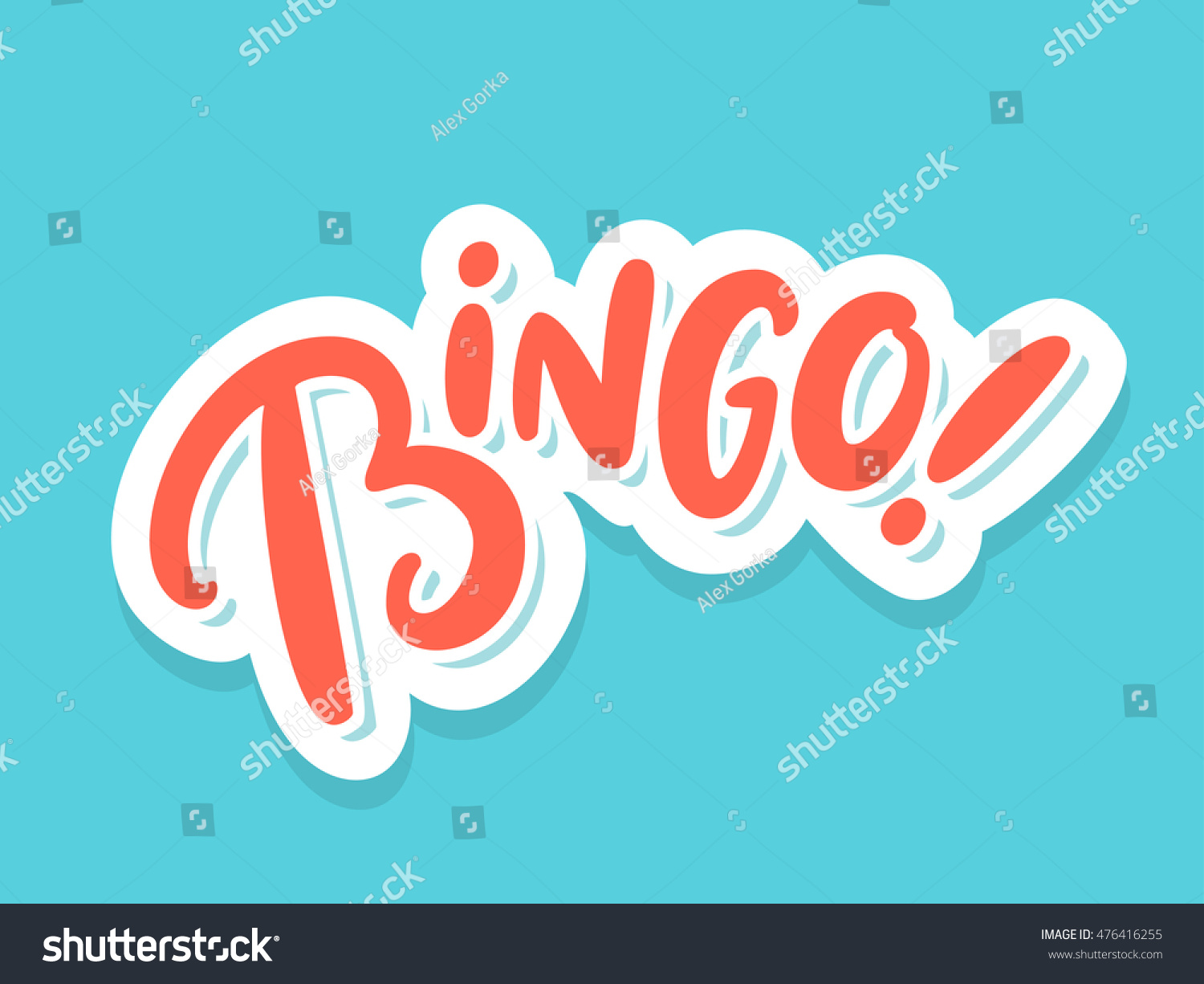 Bingo Lettering Stock Vector 476416255 - Shutterstock