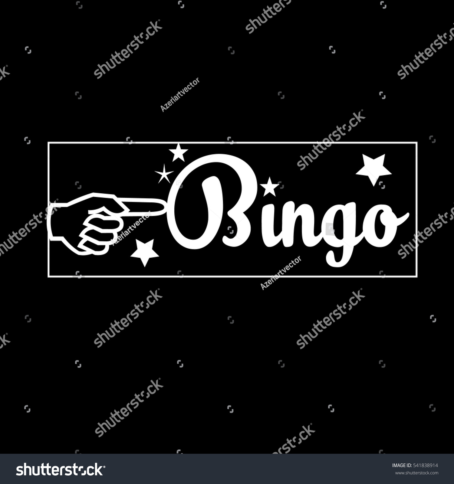 Bingo Lettering Vector Design Stock Vector (Royalty Free) 541838914 ...
