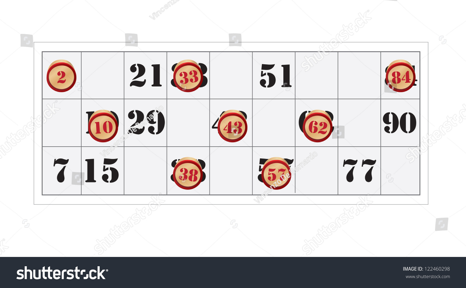 Bingo Number Vector On White Background: vector de stock (libre de ...