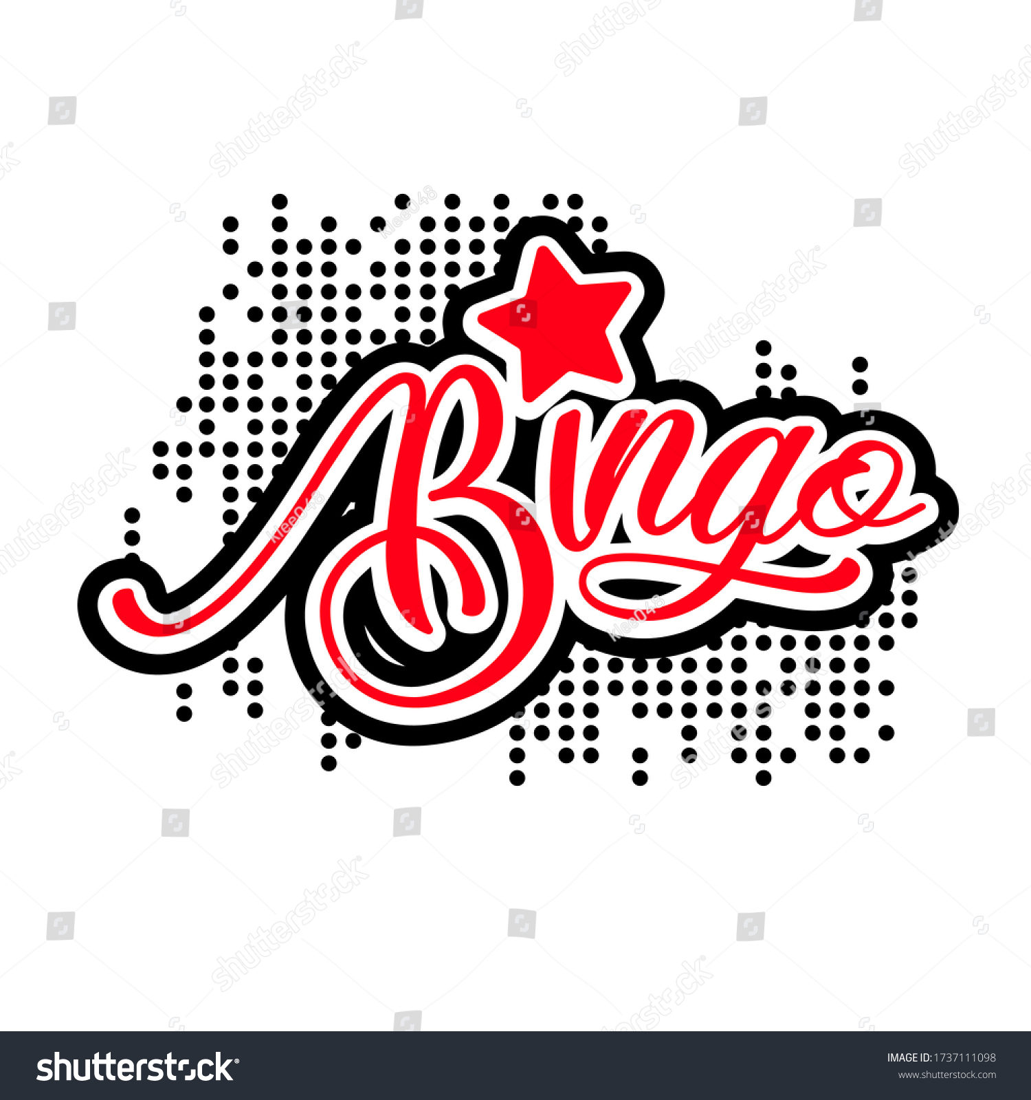 Bingo Text On White Background Stock Vector (Royalty Free) 1737111098
