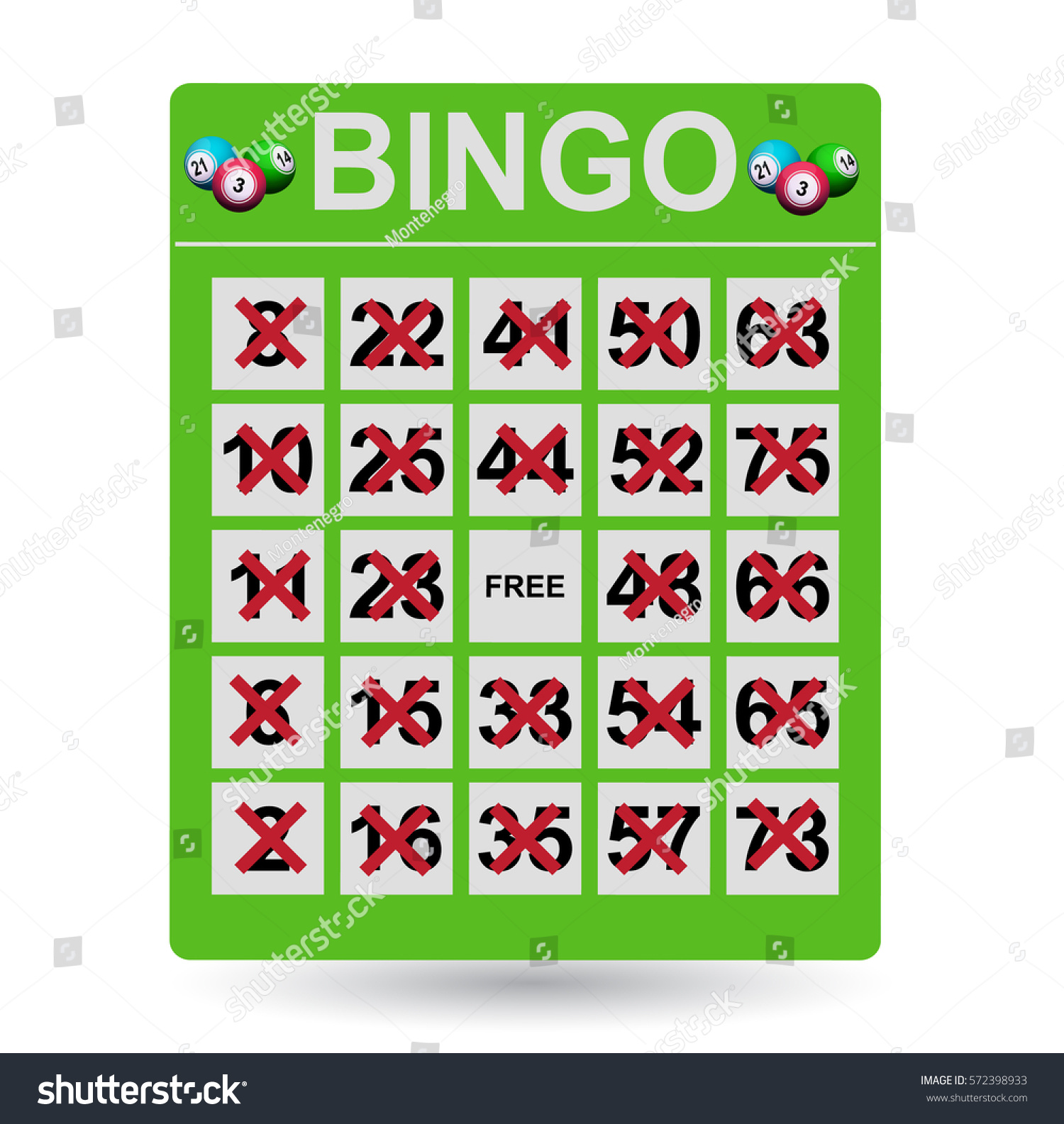 Bingo Ticket Winner Stock Vector (Royalty Free) 572398933 | Shutterstock