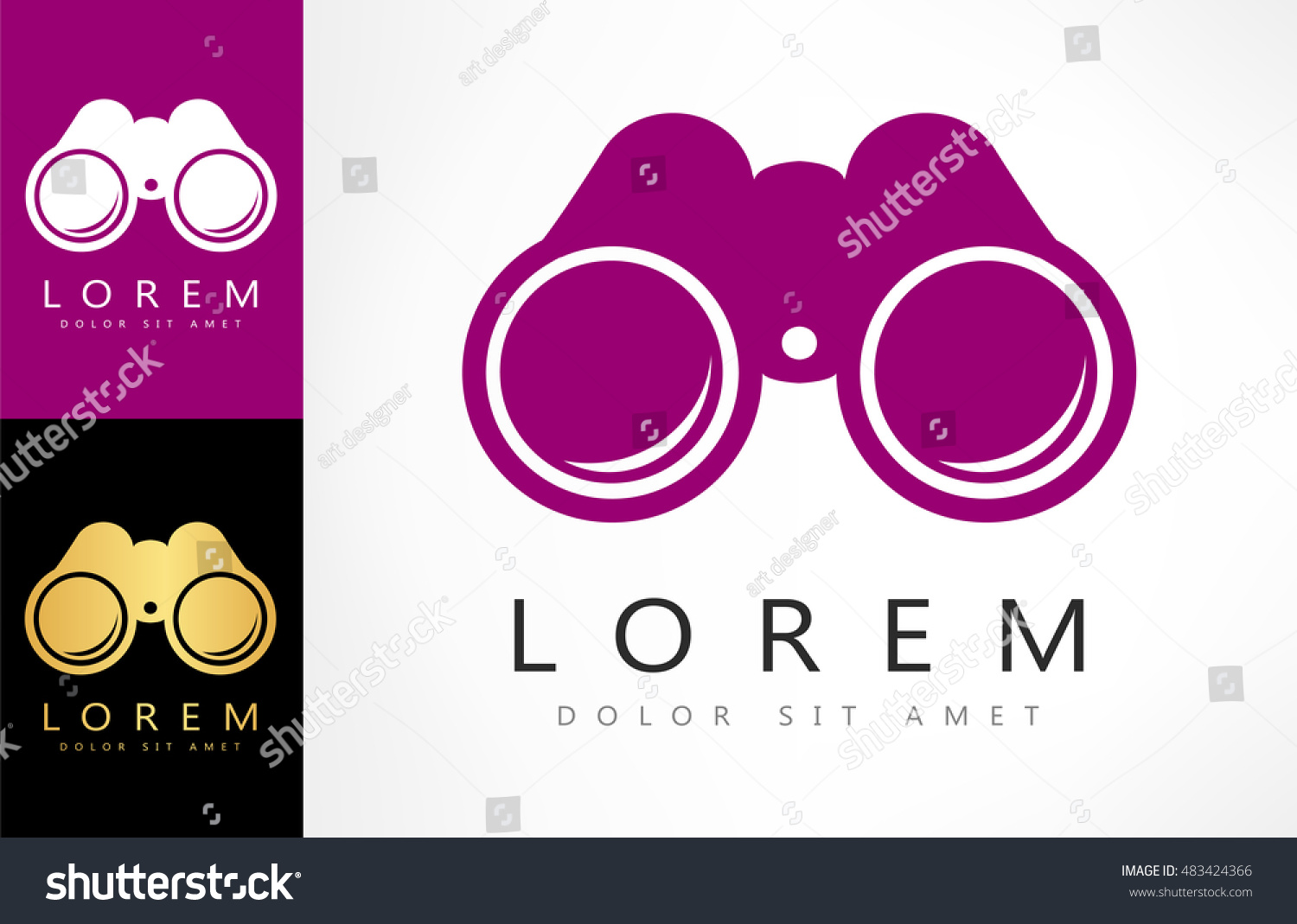 Binoculars Logo Stock Vector (Royalty Free) 483424366 | Shutterstock