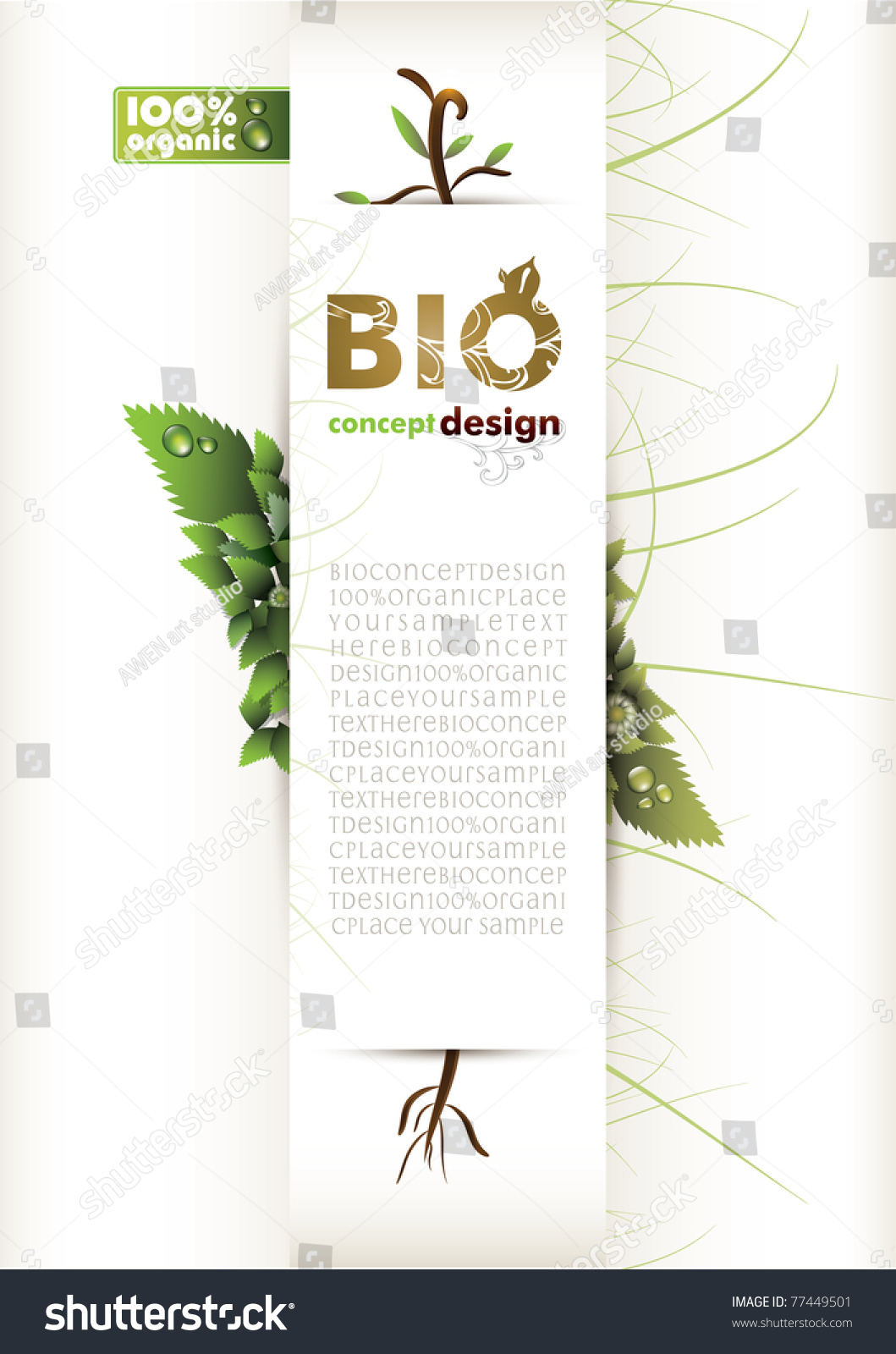 Bio Concept Design Eco Friendly Stock Vector (Royalty Free) 77449501