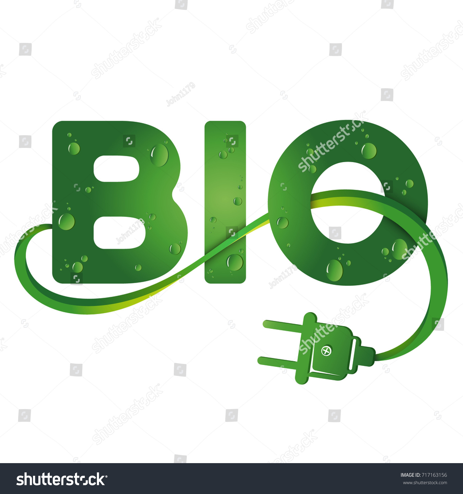 Bio Electric Plug Symbol Design Vector Stock Vector (Royalty Free ...