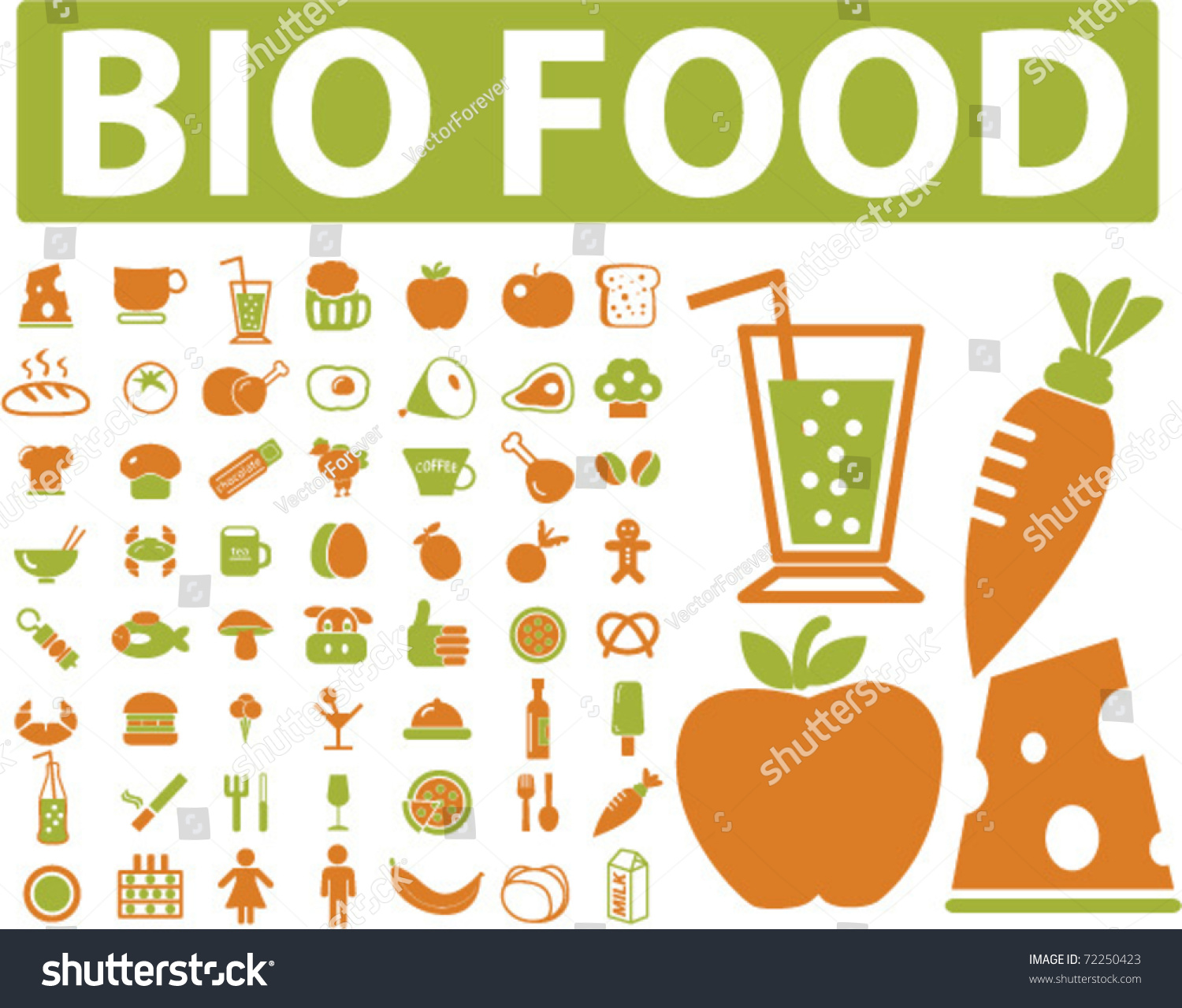 signos bioalimentarios. vector: vector de stock (libre de regalías ...