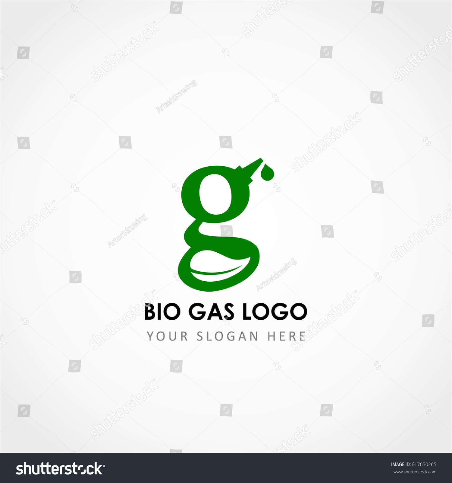 Bio Gas Logo Stock Vector (Royalty Free) 617650265