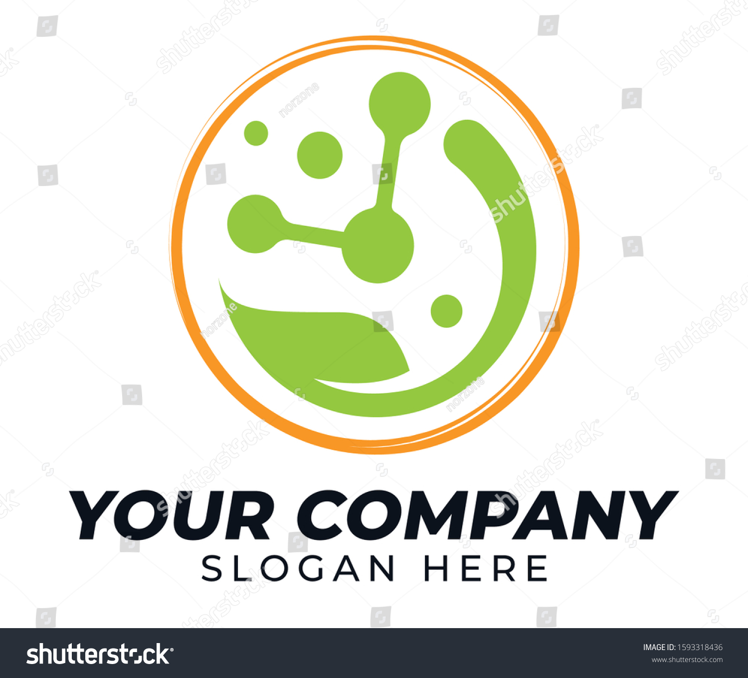 Bio Green Logo Design Icon Stock Vector (Royalty Free) 1593318436
