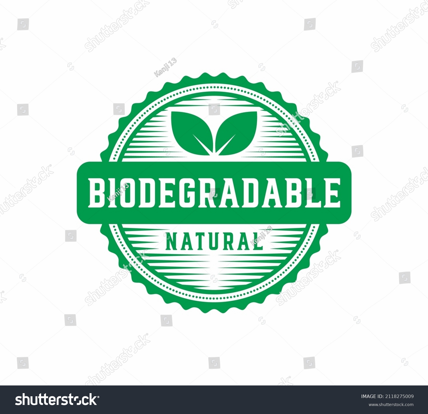Biodegradable Label Sticker Badge Stamp Vector Stock Vector (Royalty ...