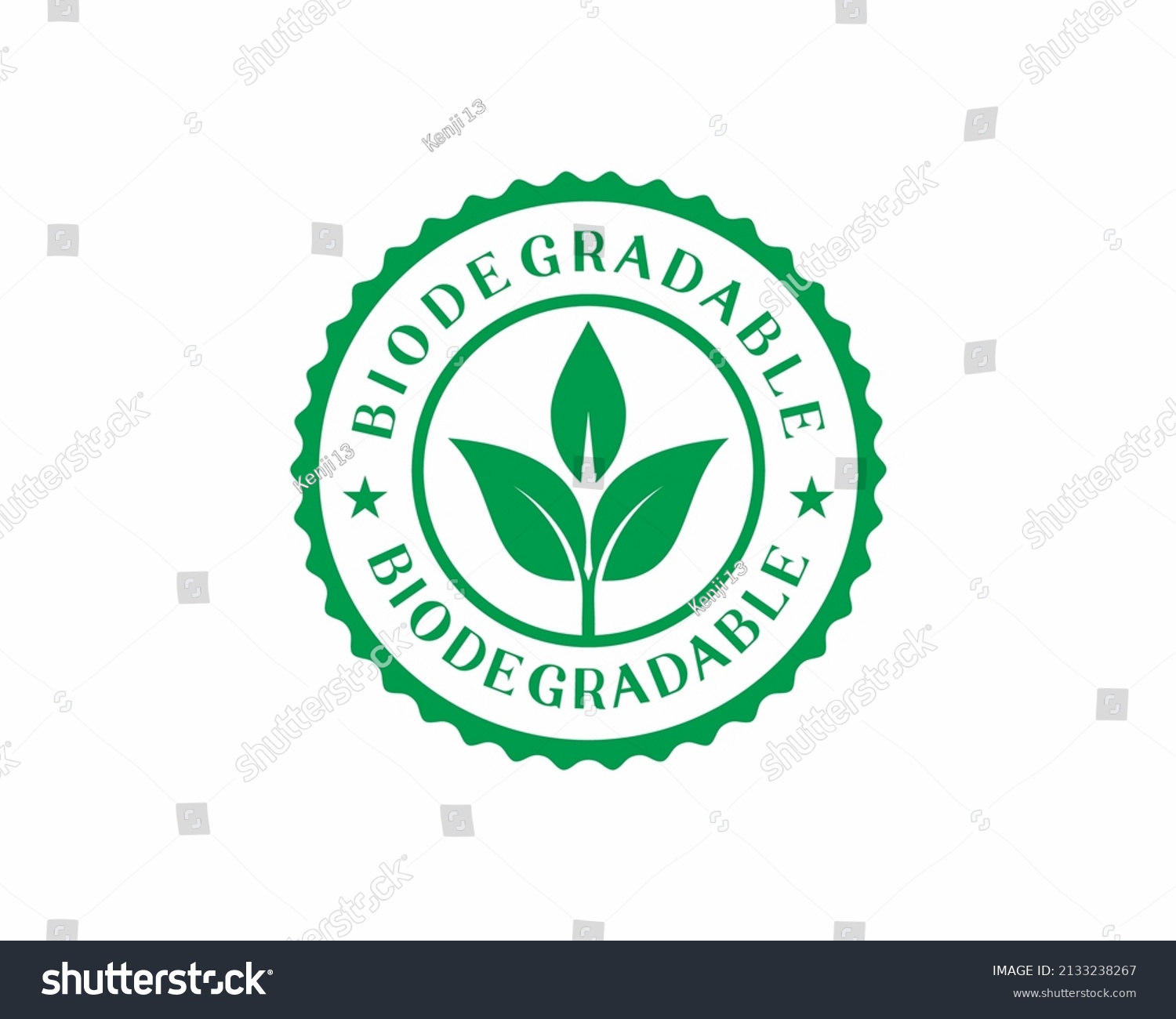 Biodegradable Label Sticker Badge Vector Stock Vector (Royalty Free ...