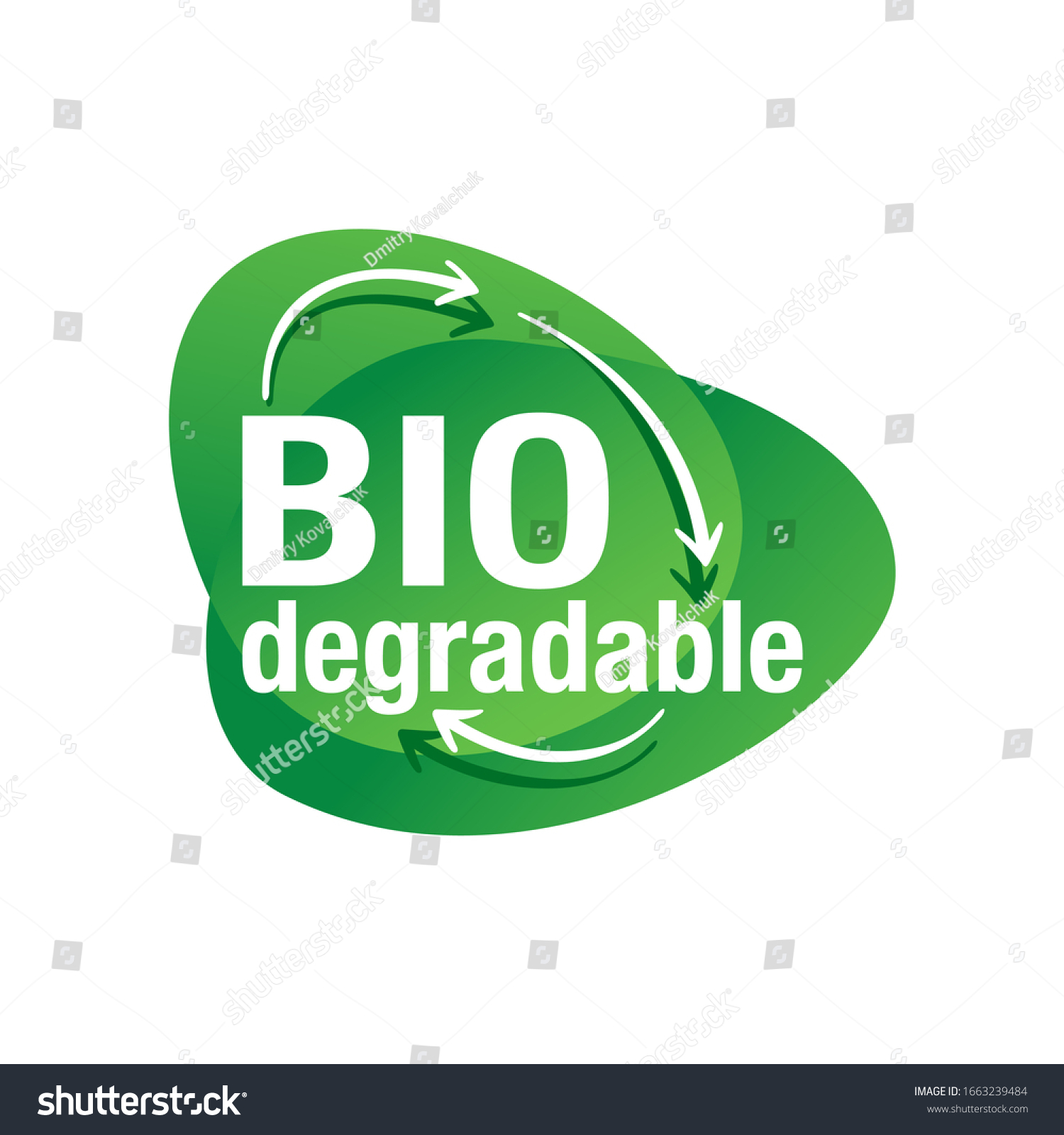 Signo de material biodegradable - pictograma: vector de stock (libre de ...