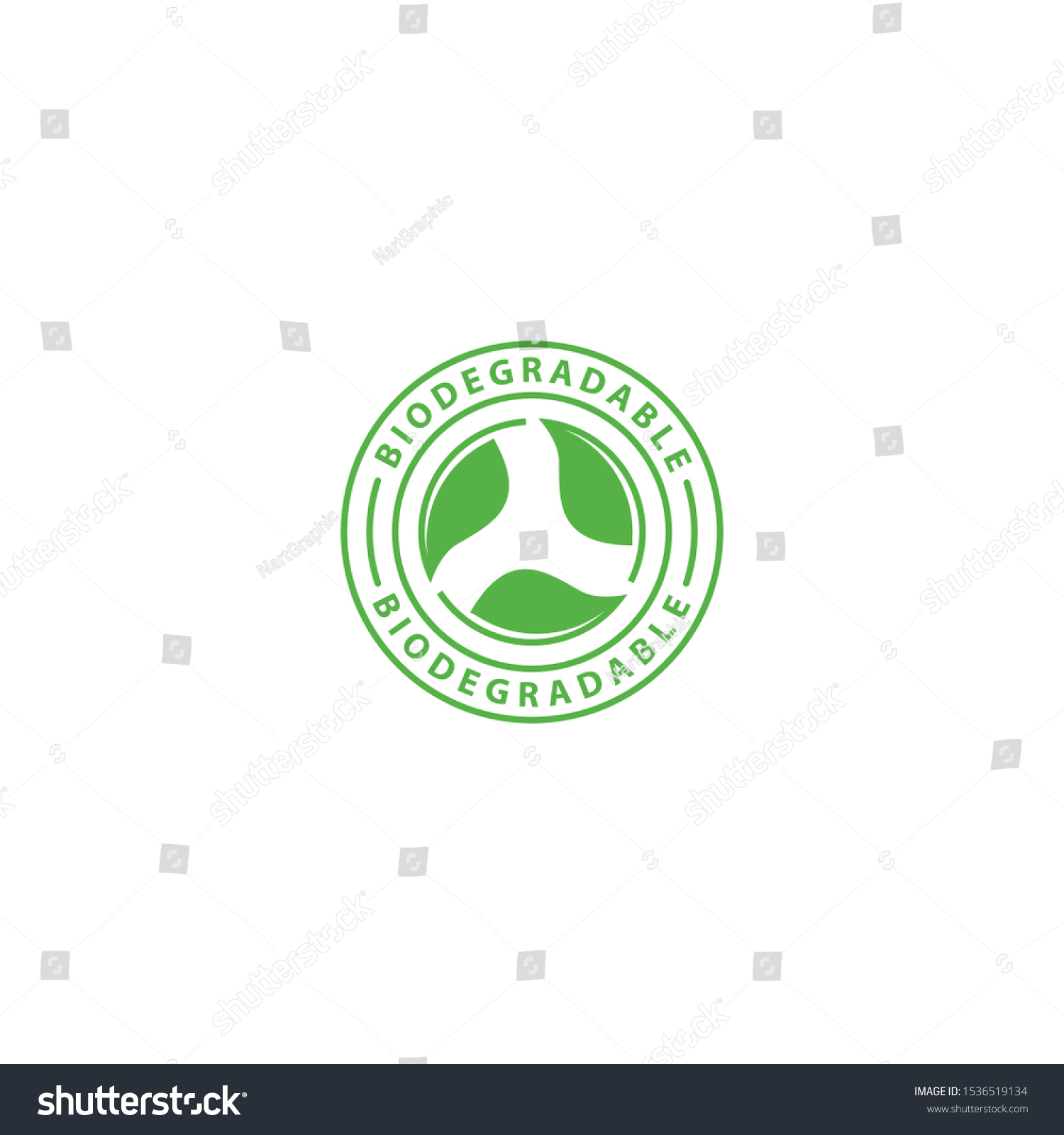 Biodegradable Product Label Vector Logo Icon: vetor stock (livre de ...