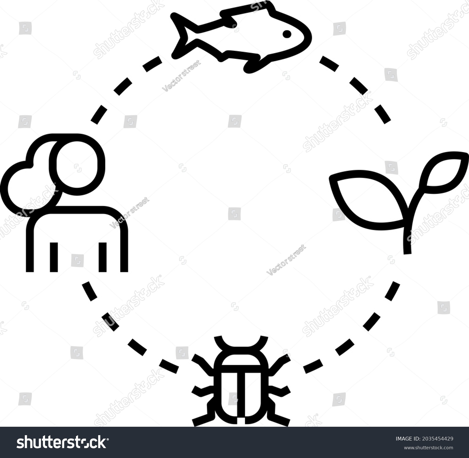 Biodiversity Icon Vector Illustration Stock Vector (Royalty Free ...