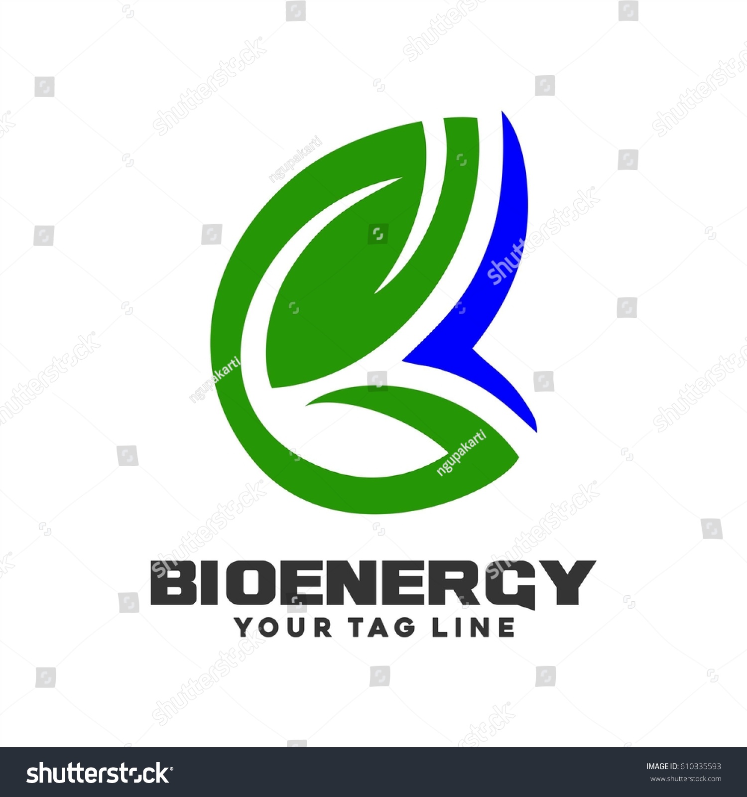 Bioenergy Logo Stock Vector (Royalty Free) 610335593
