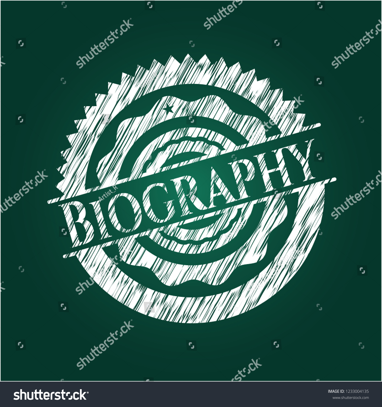 Biography Chalk Emblem Stock Vector (Royalty Free) 1233004135 ...