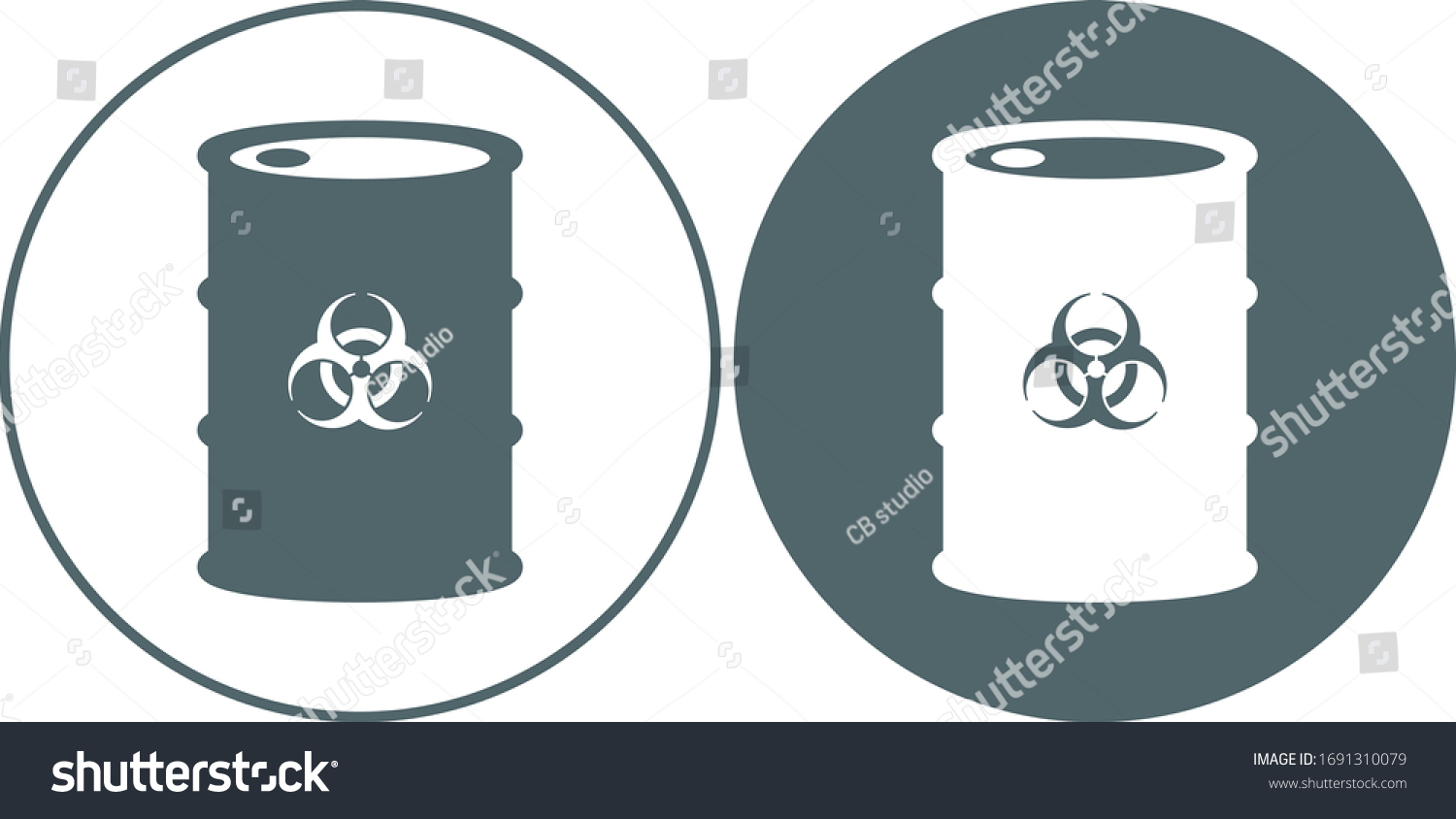 Biohazard Barrel Icon Vector Illustration Stock Vector (Royalty Free ...