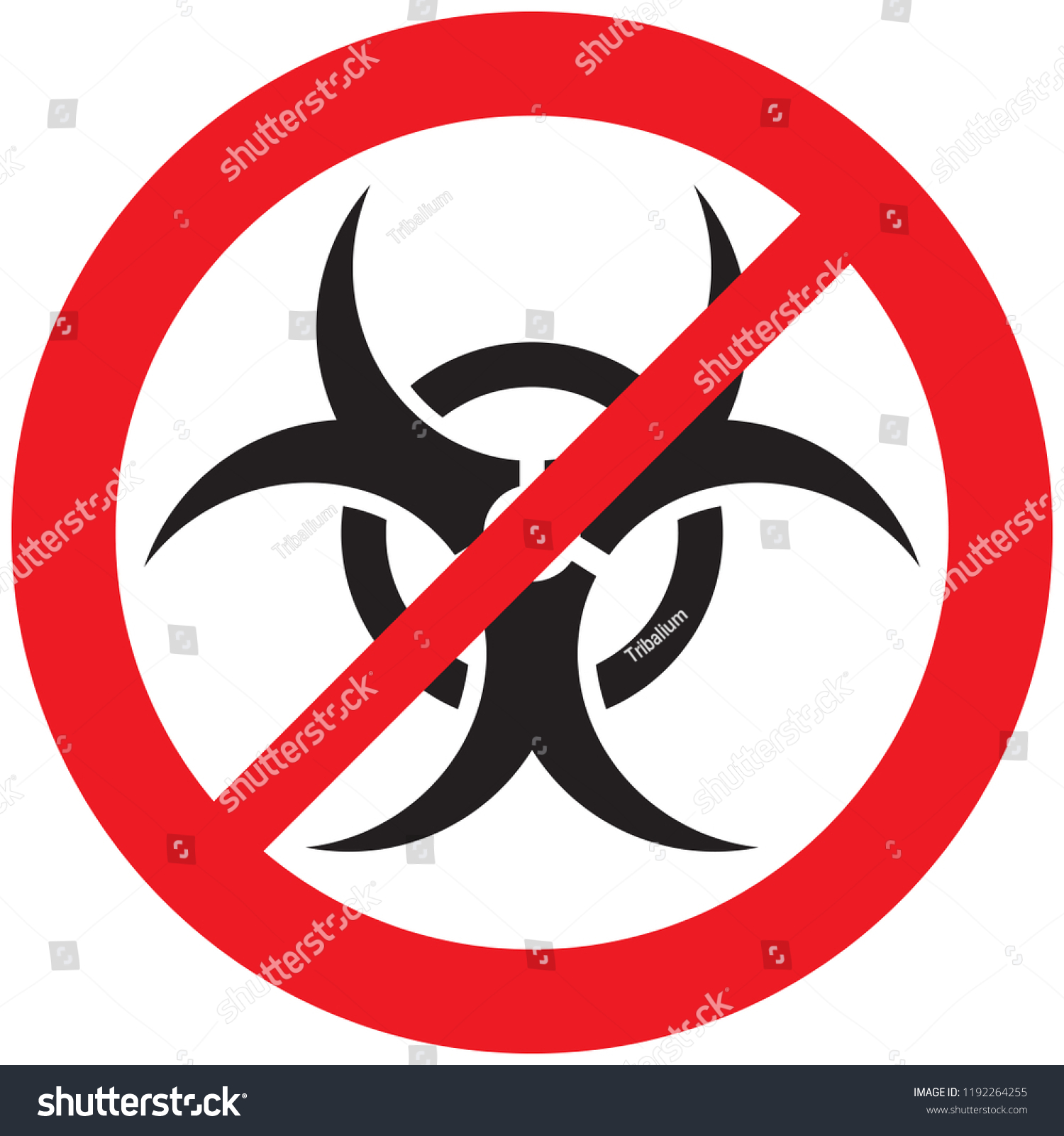 Biohazard Not Allowed Sign Stock Vector (Royalty Free) 1192264255