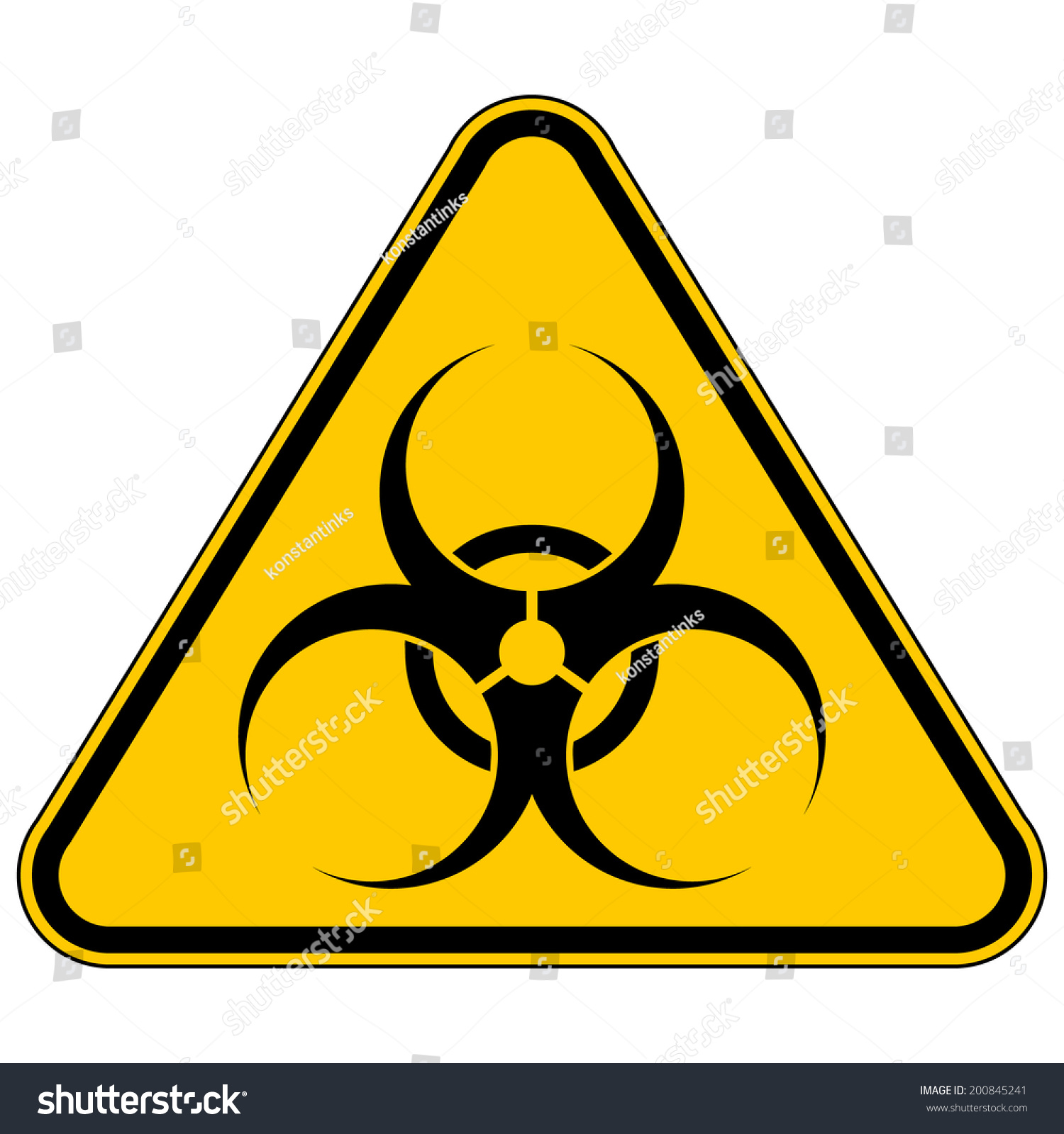 Biohazard Sign Over White Background Vector Stock Vector (Royalty Free ...