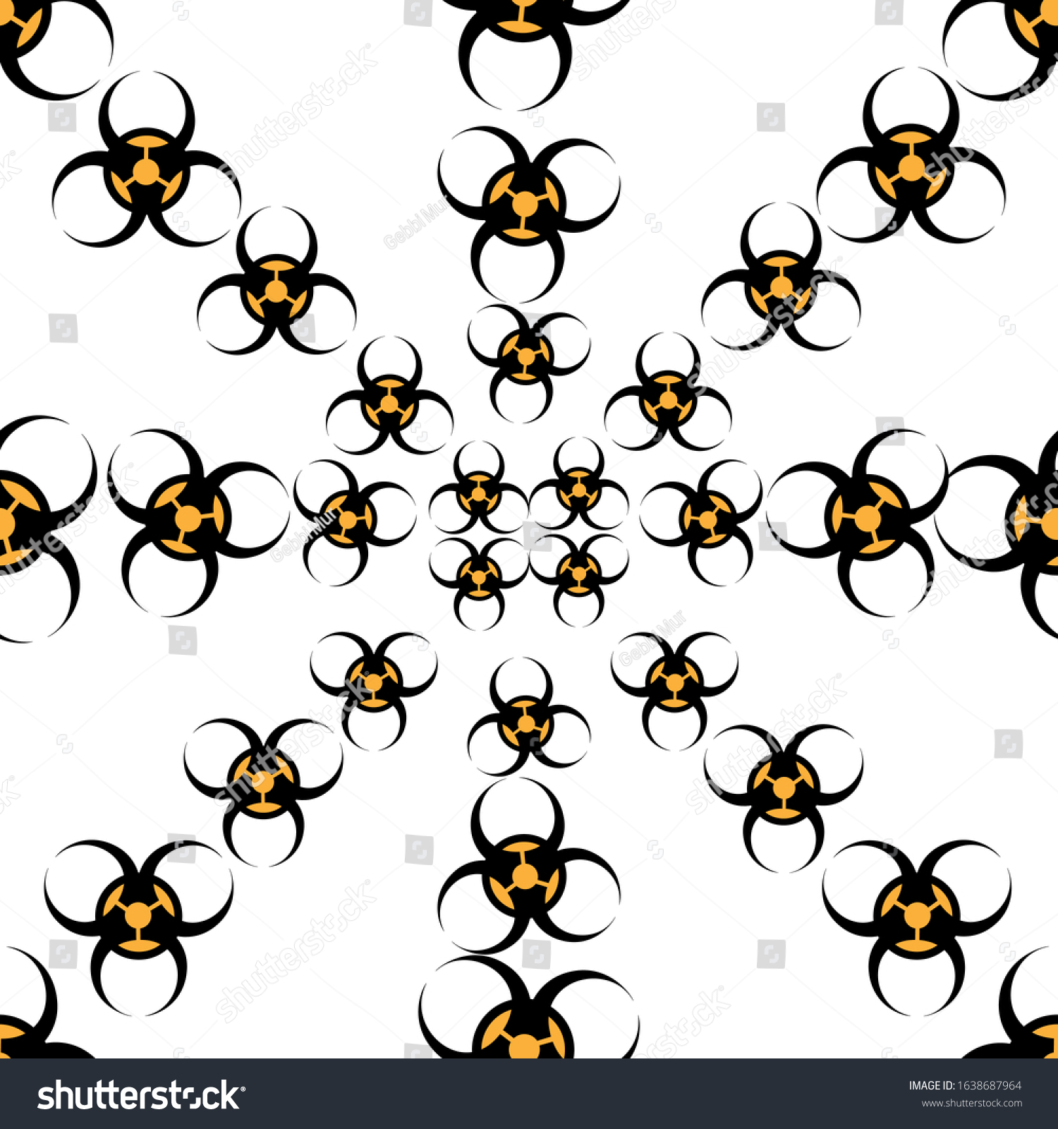 Biohazard Sign Symbol Repeating Vector Pattern Stock Vector (Royalty ...
