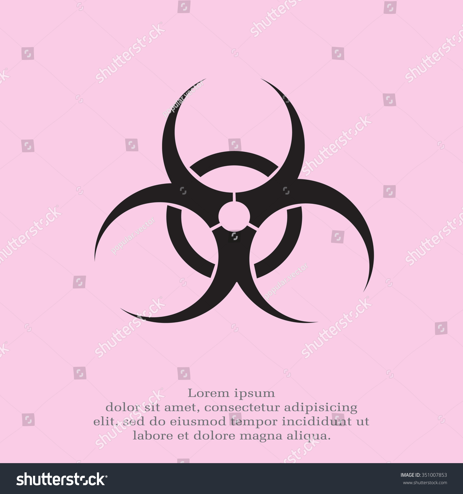 Biohazard Symbol Vector Sign Isolated Stock Vector (Royalty Free ...