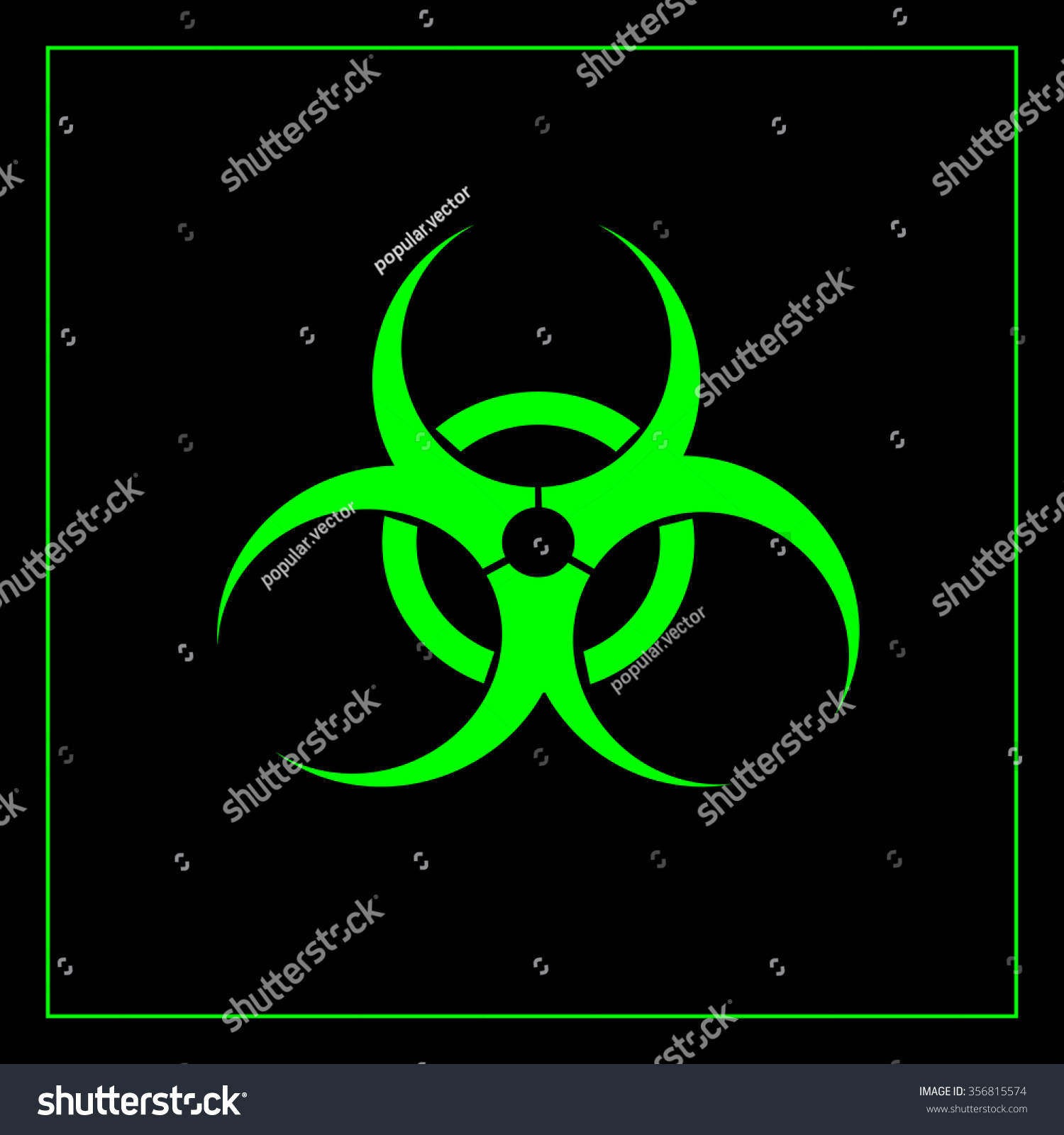 Biohazard Symbol Vector Sign Isolated: vector de stock (libre de ...