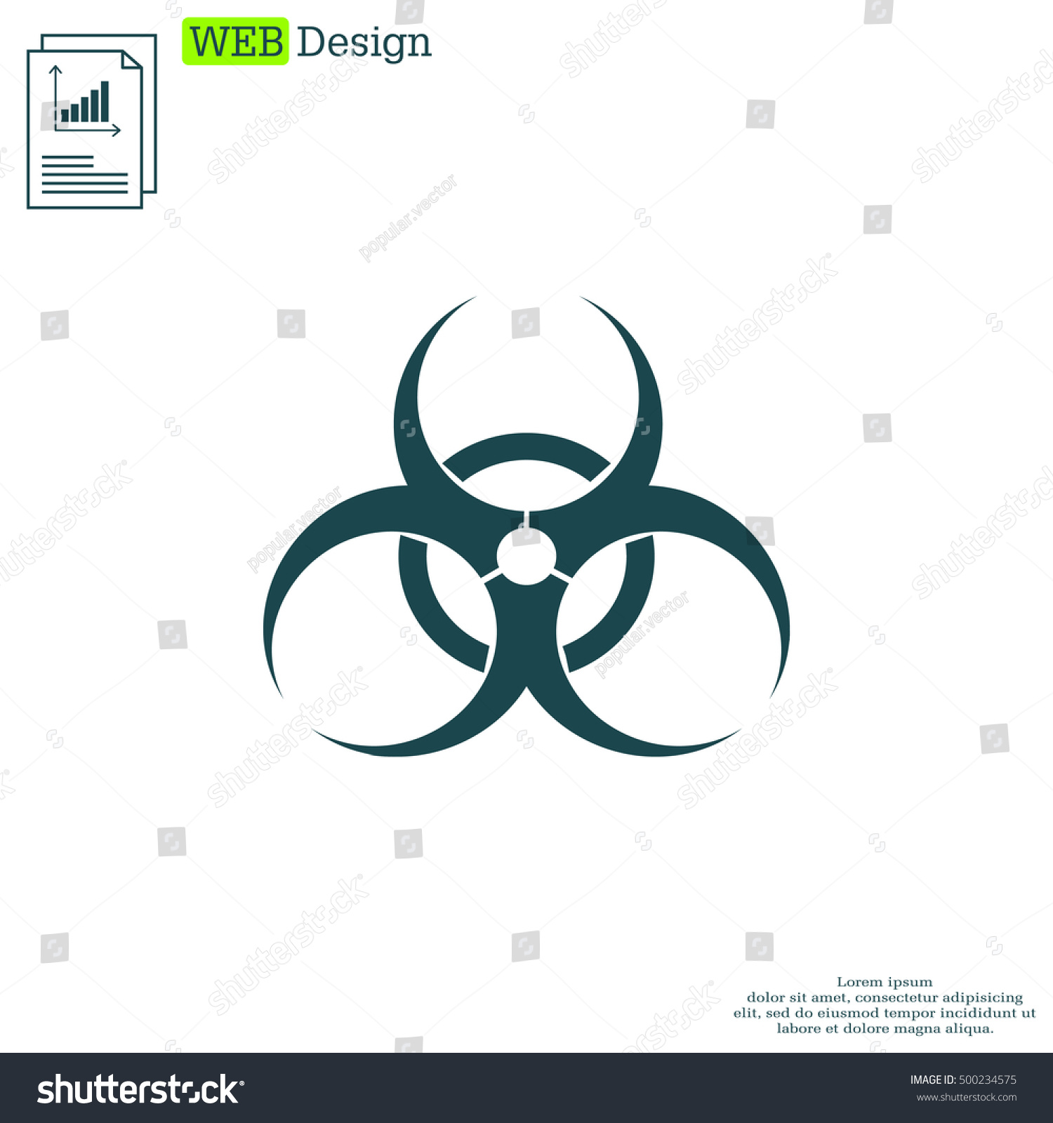 Biohazard Symbol Vector Sign Isolated Stock Vector (Royalty Free ...