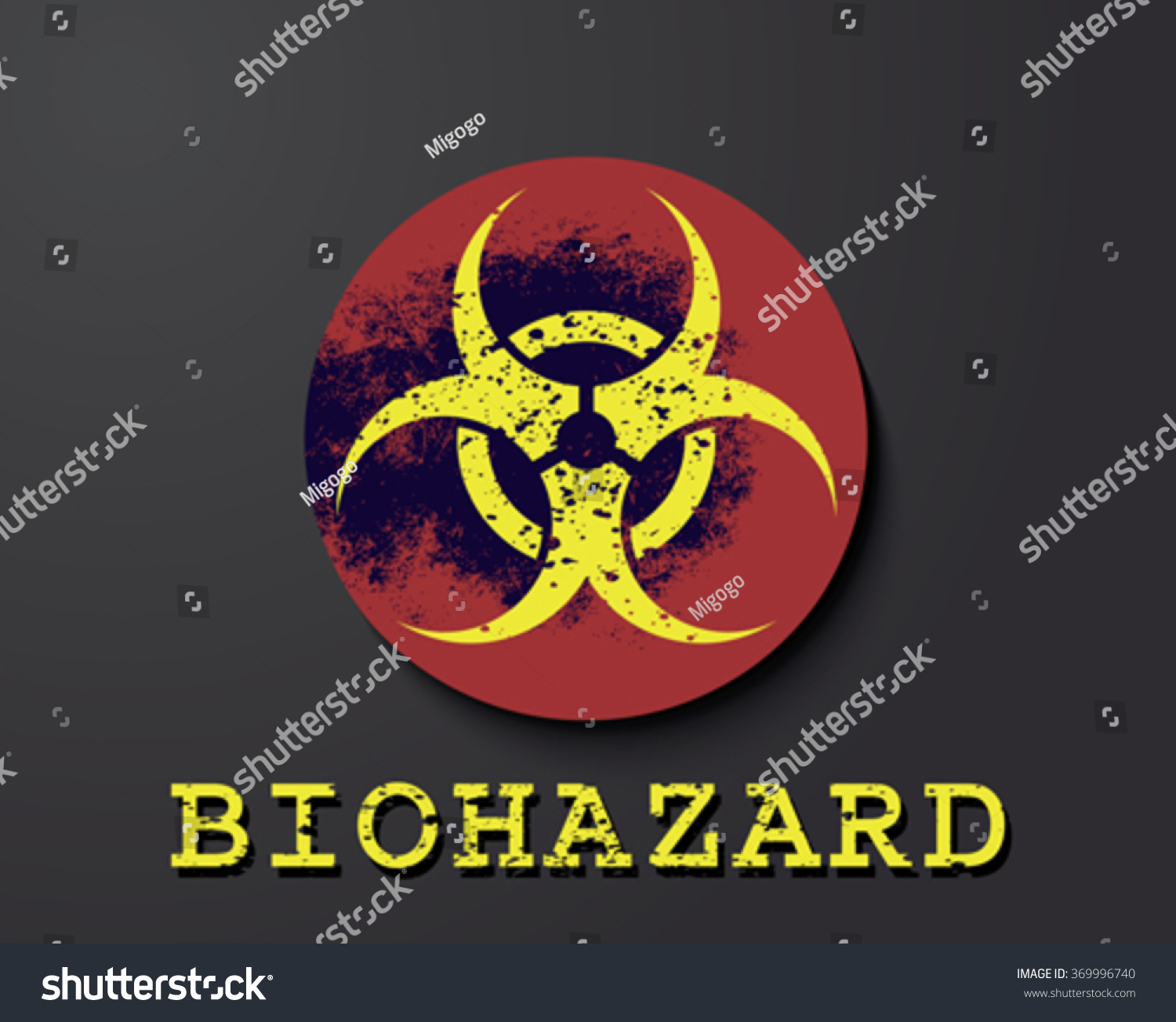 Biohazard Warning Symbol Vector Illustration Stock Vector (Royalty Free ...