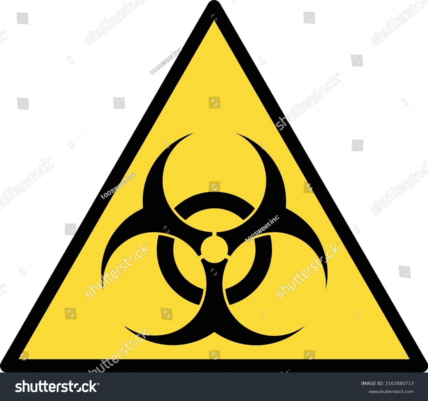 Biohazard Yellow Warning Caution Sign Vector Stock Vector (Royalty Free ...
